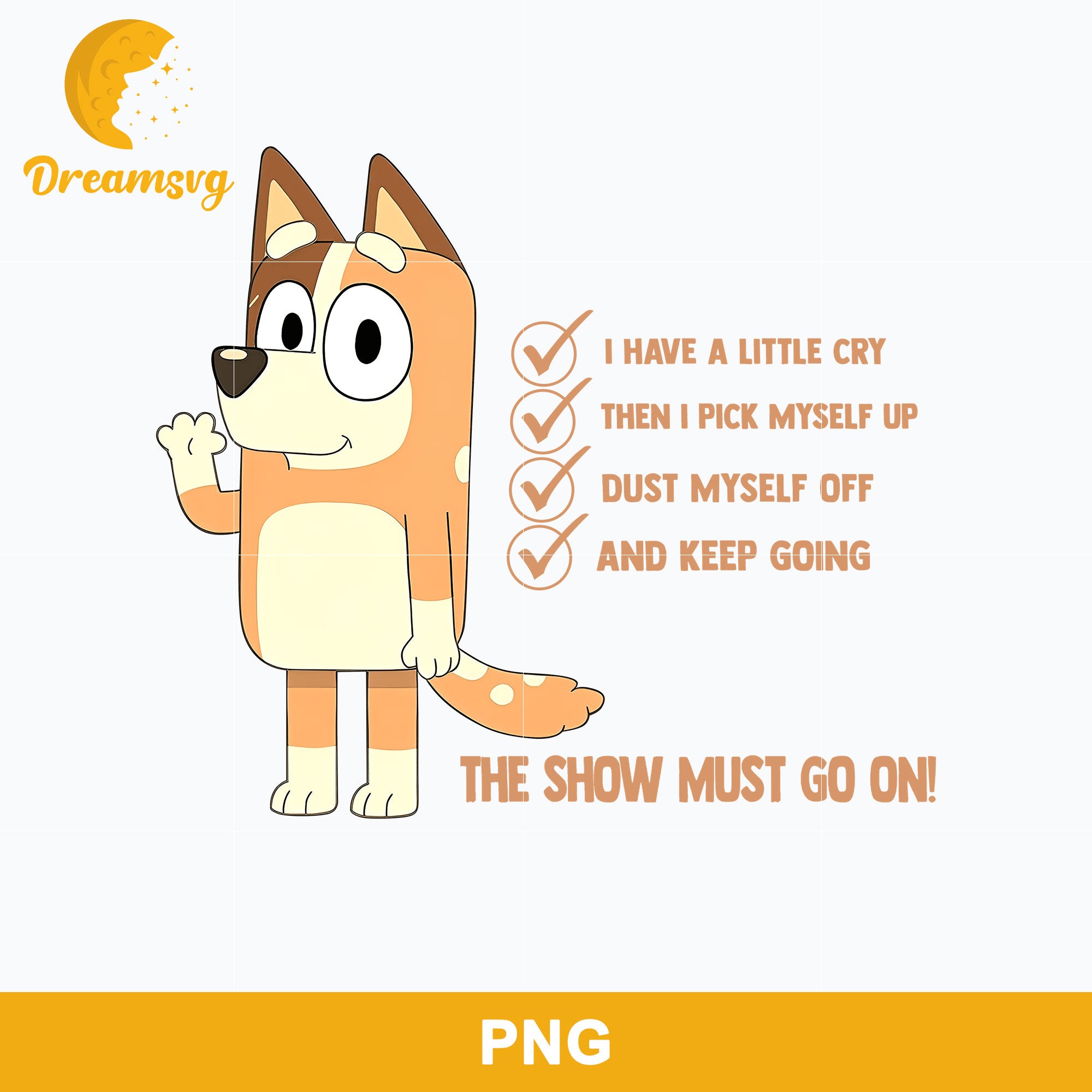Chilli Mum The Show Must Go On Png, Bluey Mother's Day Png File ...