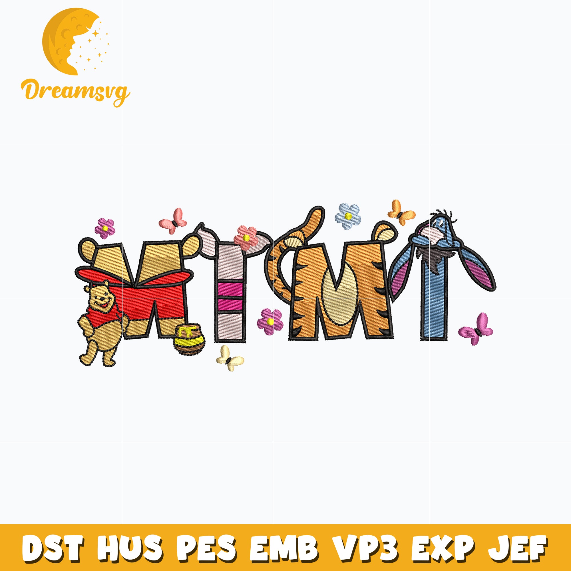 Pooh disney mimi embroidery design – DreamSVG Store