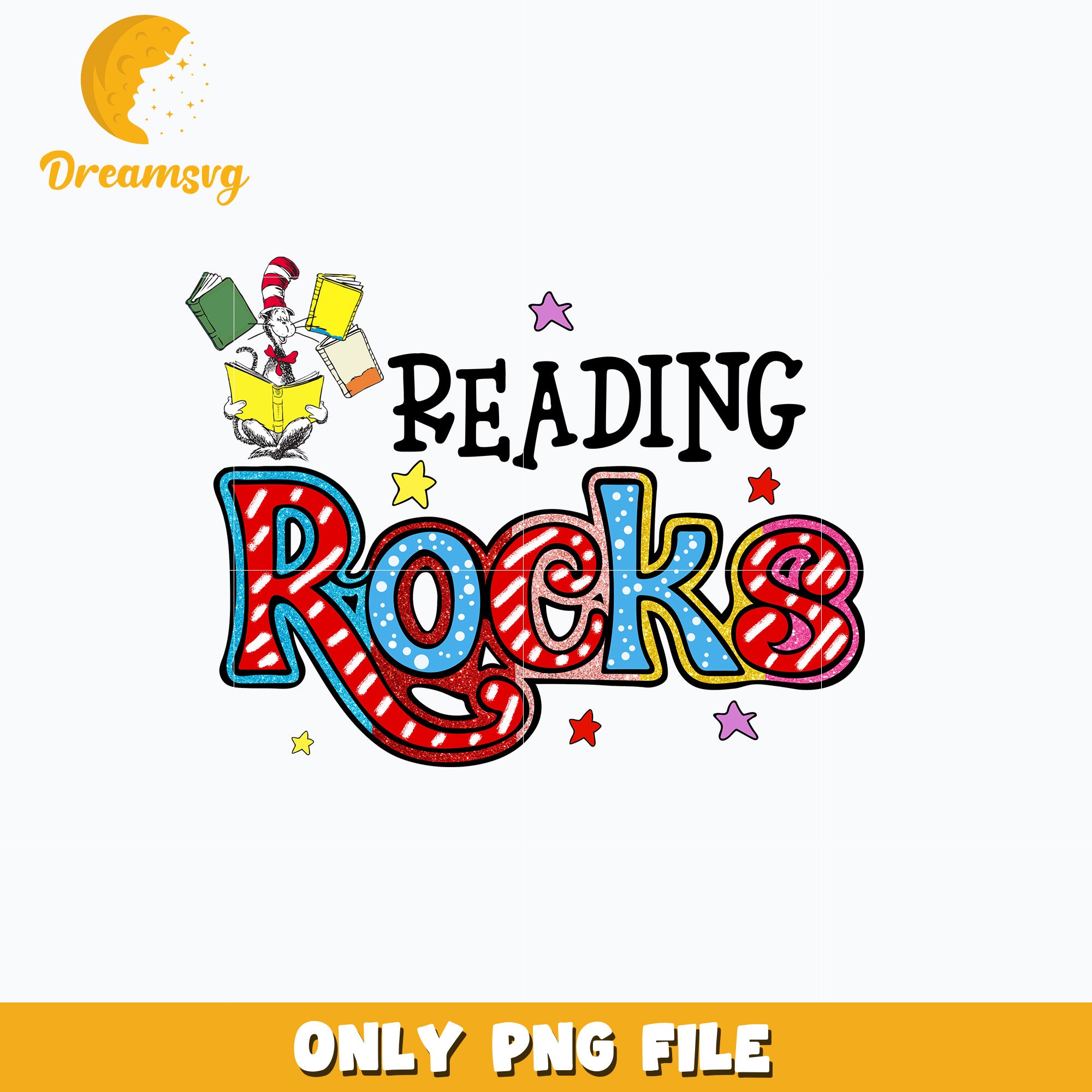Dr Seuss reading rocks png – DreamSVG Store