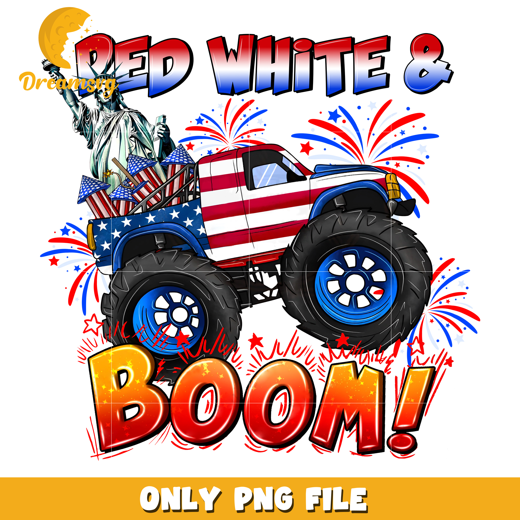 Red white boom 4th Of July png – DreamSVG Store