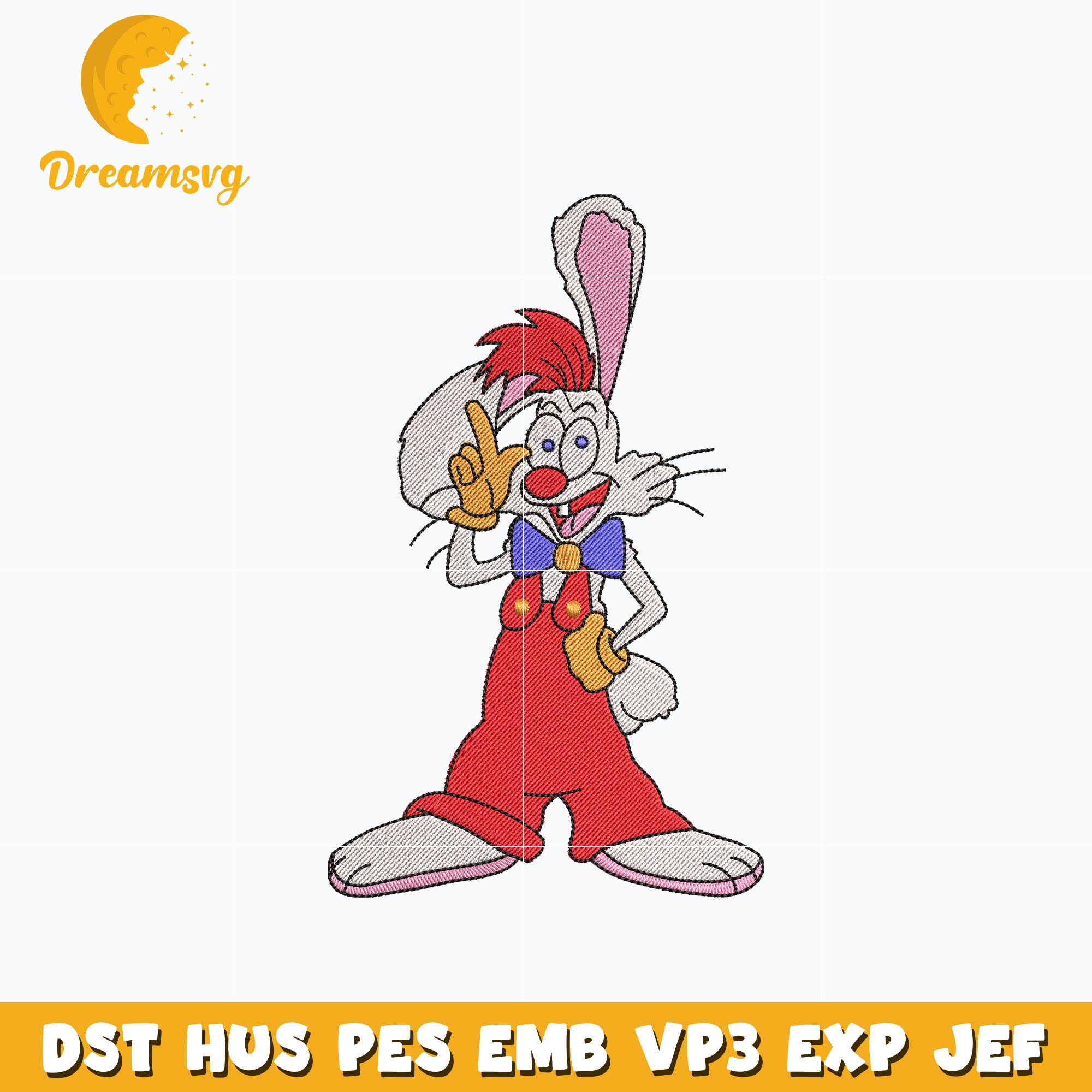 Roger Rabbit embroidery design – DreamSVG Store