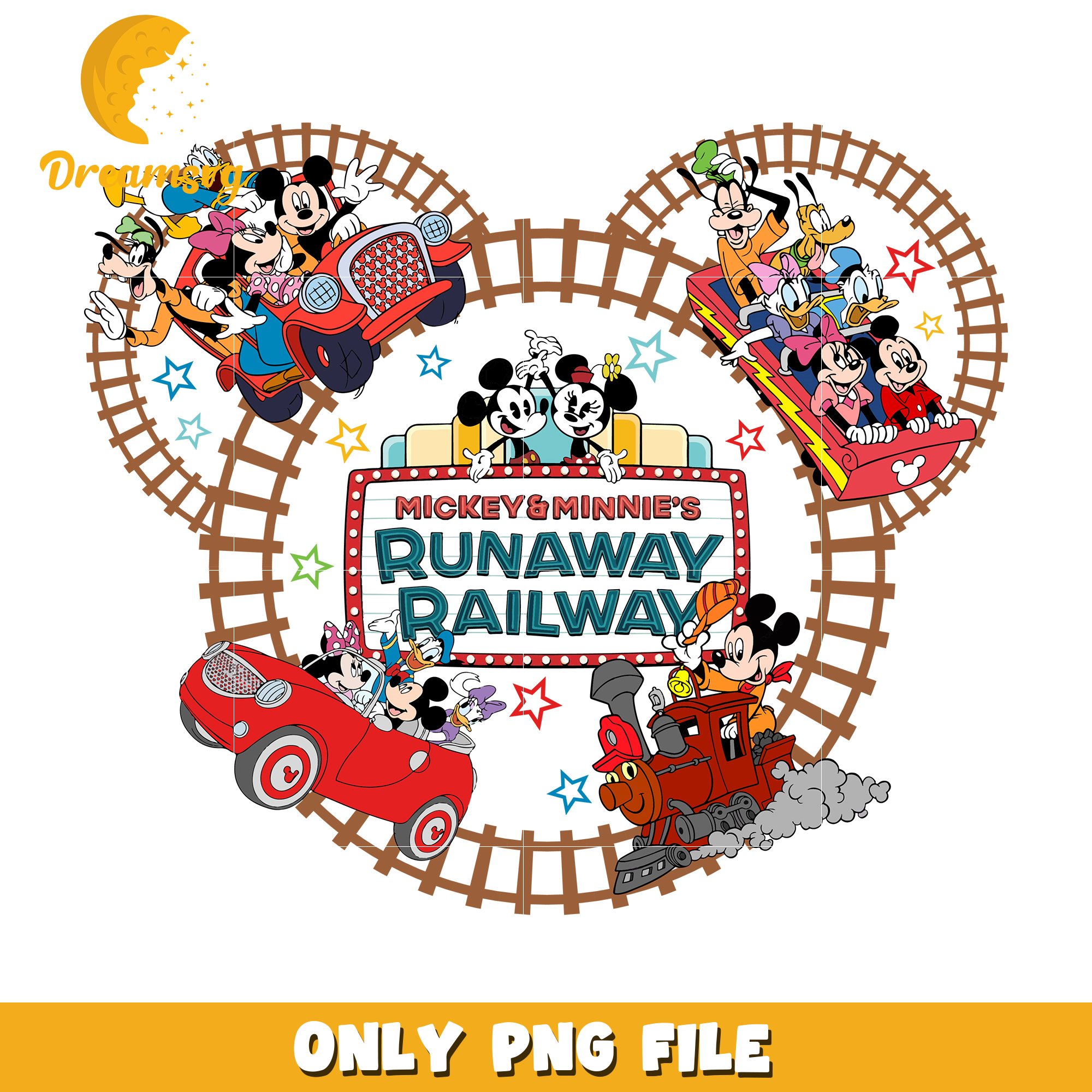 Mickey friends runaway railway png – DreamSVG Store