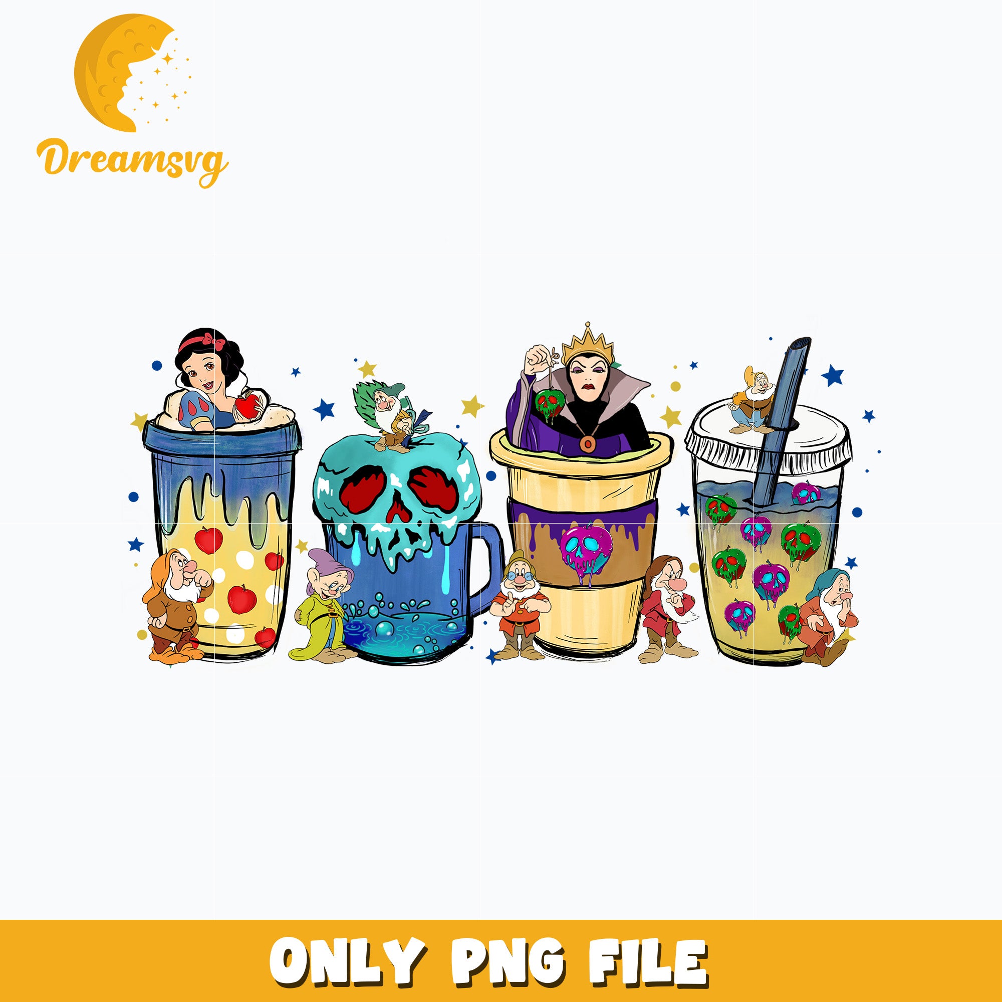 Princess Snow White disney coffee png – DreamSVG Store