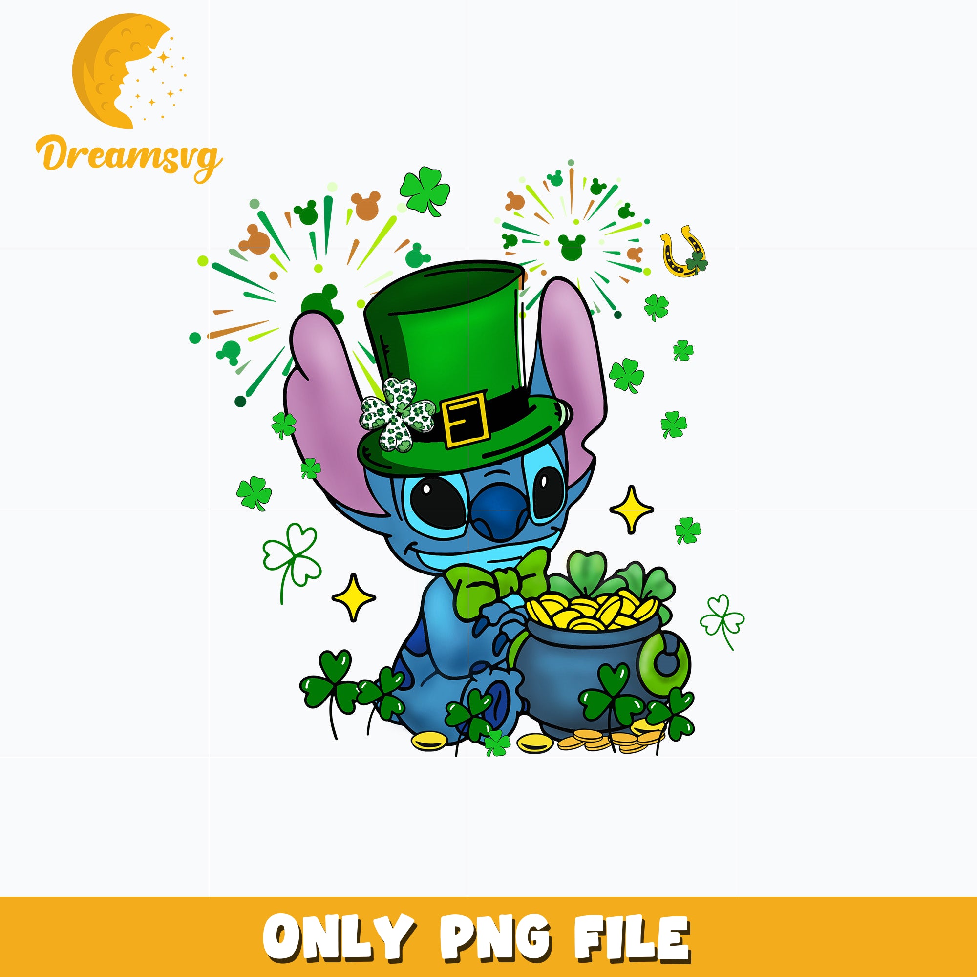 Stitch disney cute st. patrick's day png – DreamSVG Store