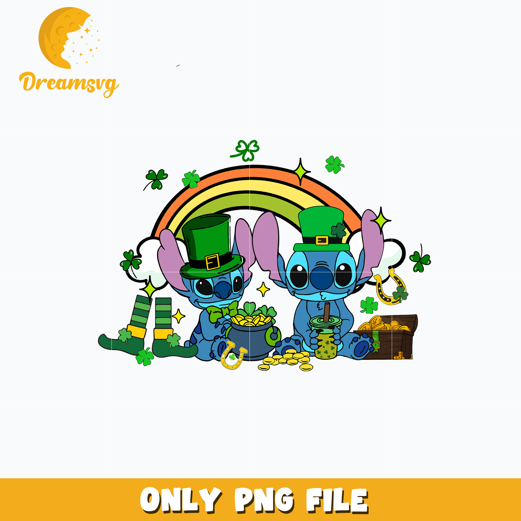 Stitch disney rainbow st. patrick's day png – DreamSVG Store