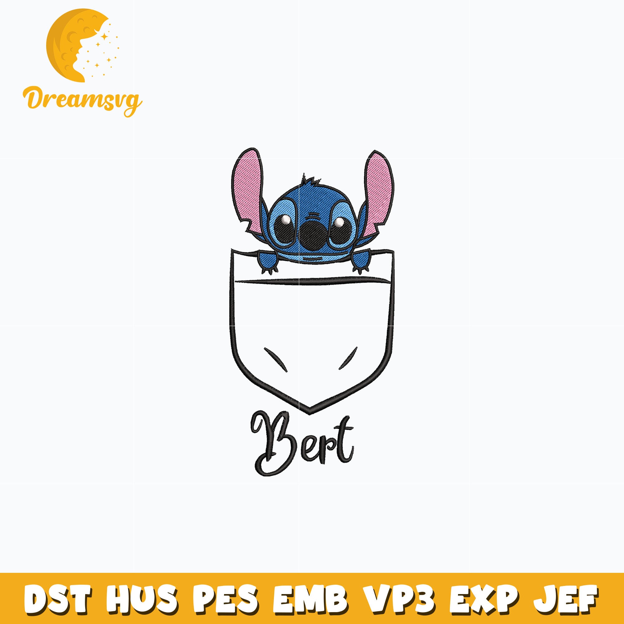 Stitch bert embroidery design – DreamSVG Store