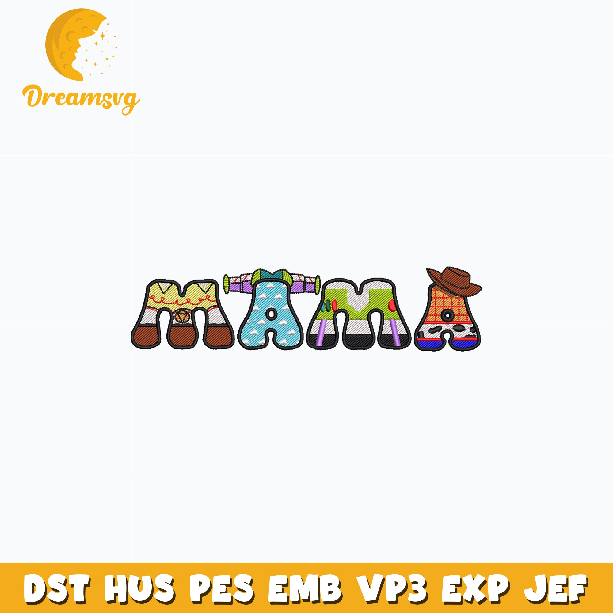 Toy story mama embroidery design – DreamSVG Store