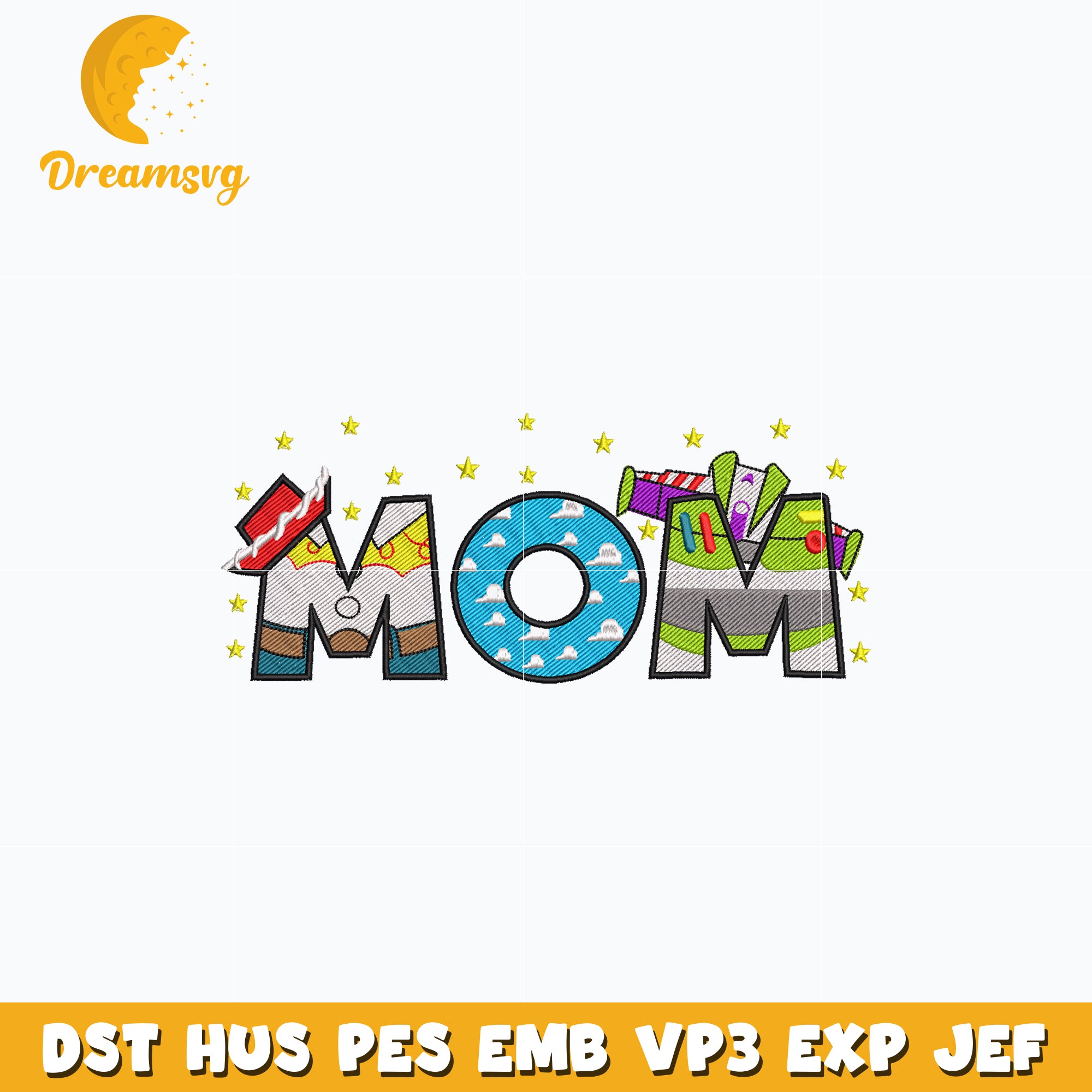 Toy story cartoon mom embroidery design – DreamSVG Store