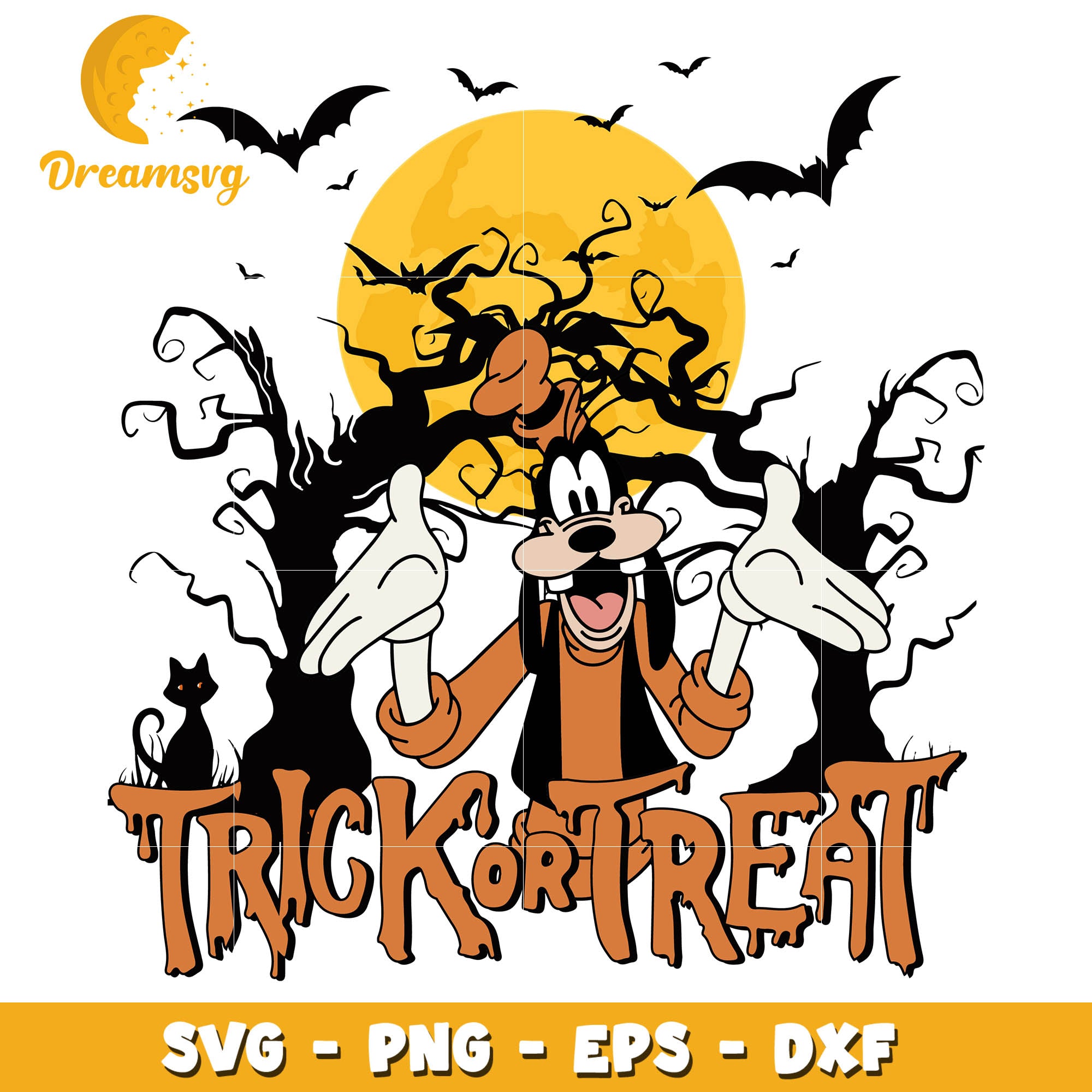 Goofy dog Trick or Treat Halloween svg – DreamSVG Store