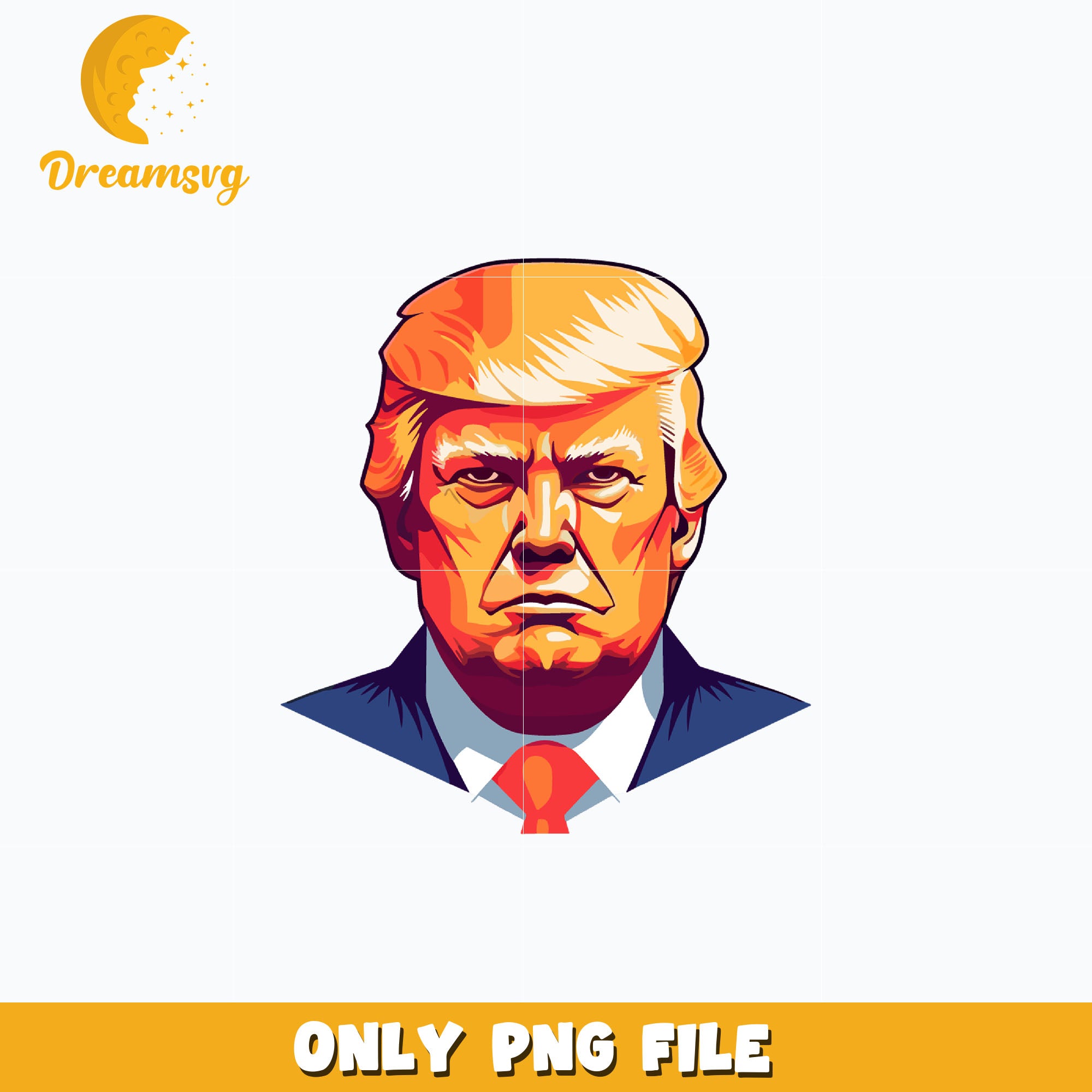 Donald Trump face png, instant download – DreamSVG Store