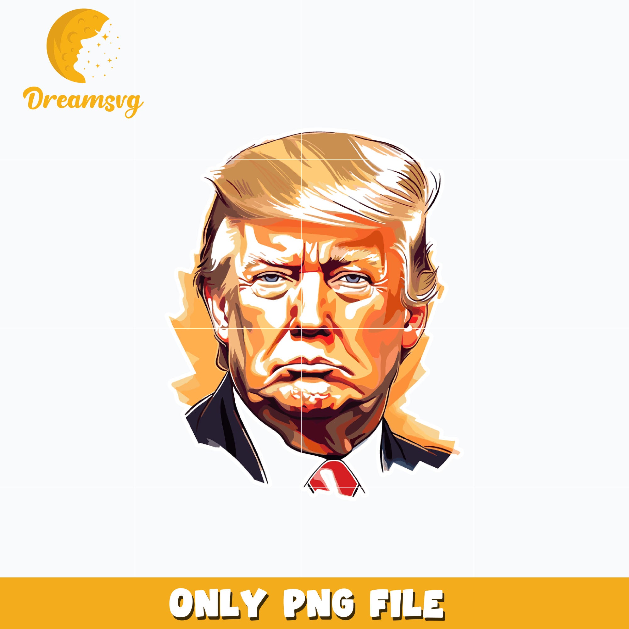 Donald Trump face png, digital download – DreamSVG Store