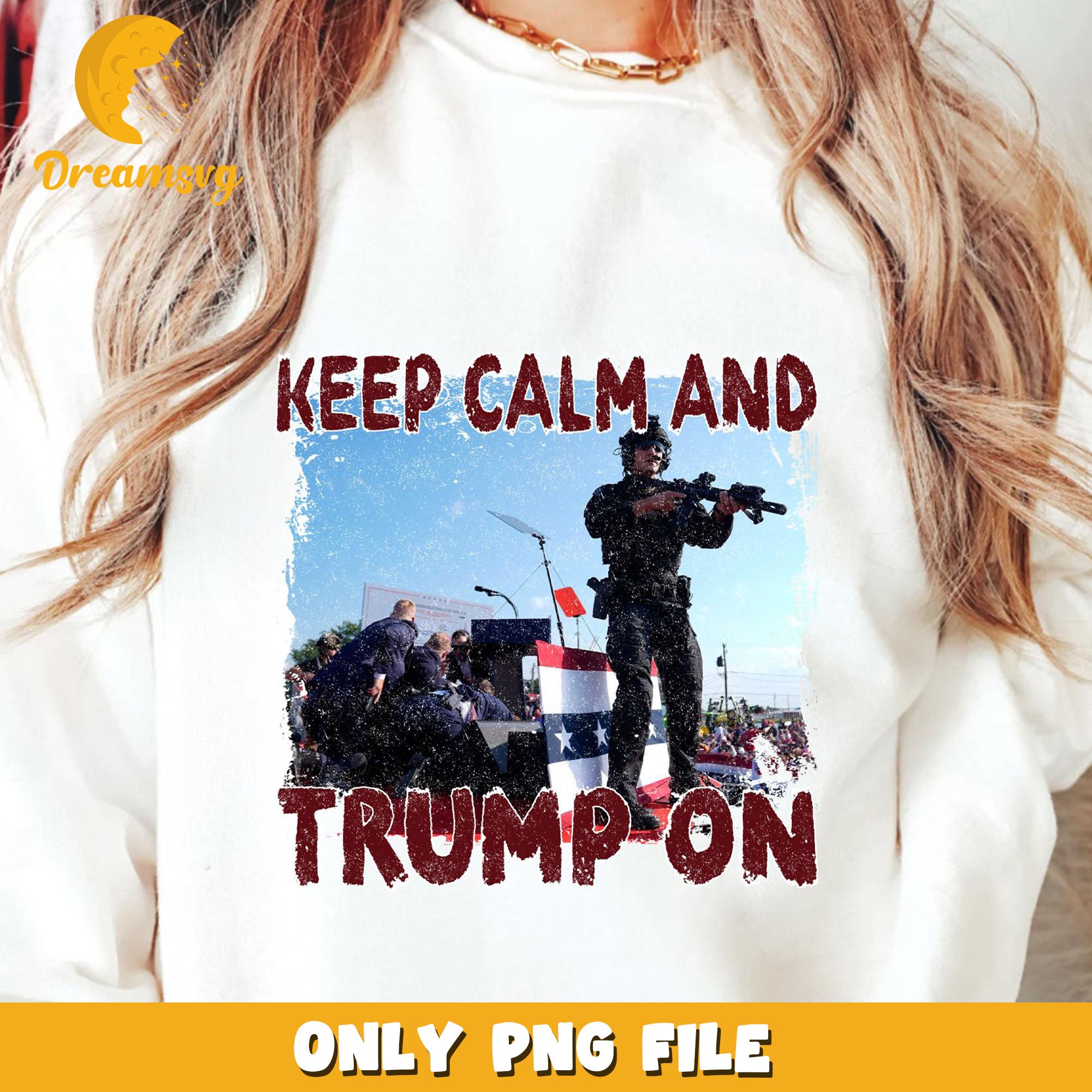 Keep calm and trump on png, Trump shot 2024 png – DreamSVG Store