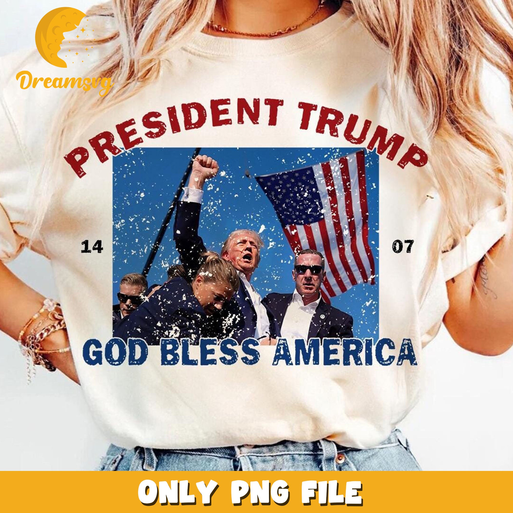 President trump god bless american png, Trump Shooting Png – DreamSVG Store