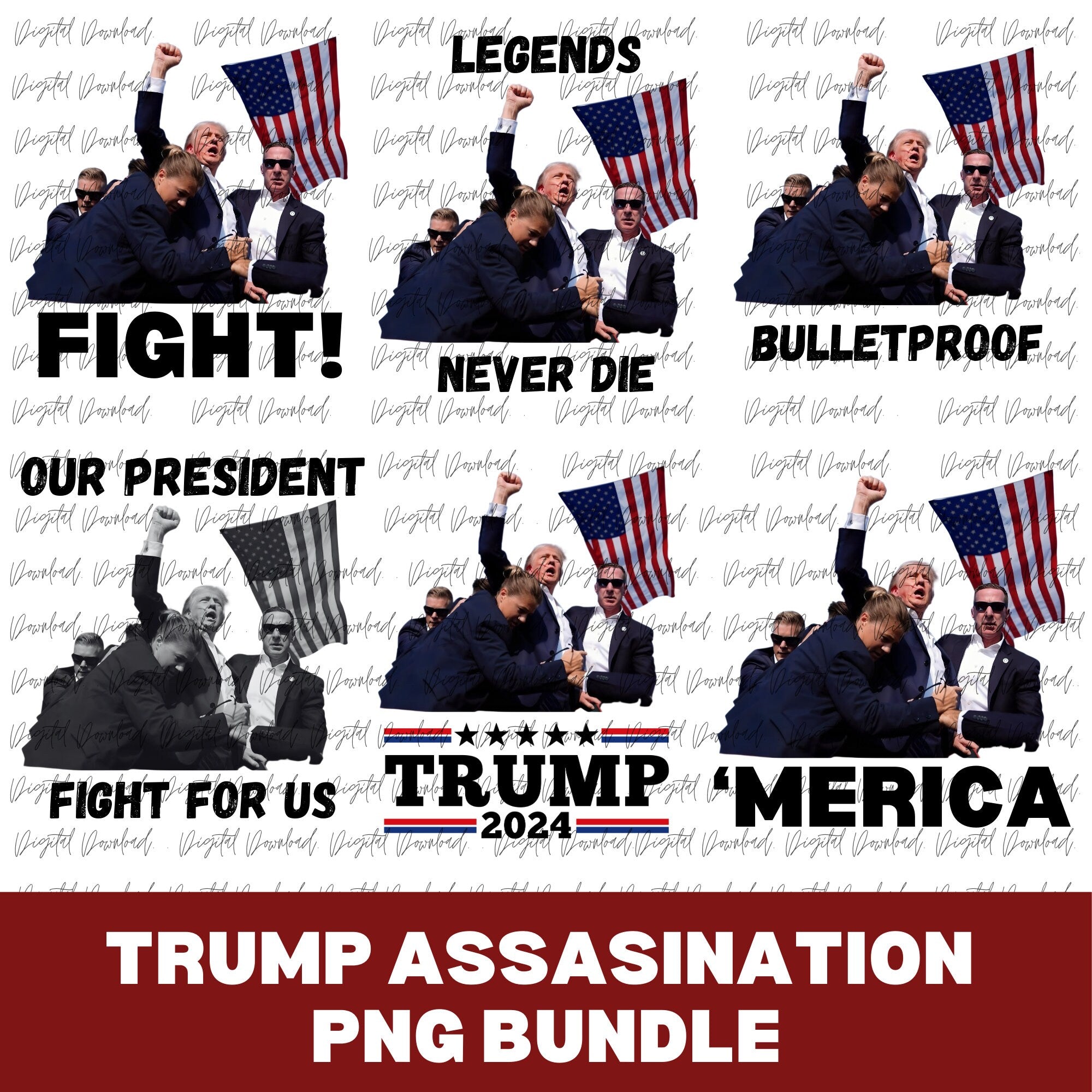 Trump assassination Png bundle, Trump Shot png, Trump President Png ...