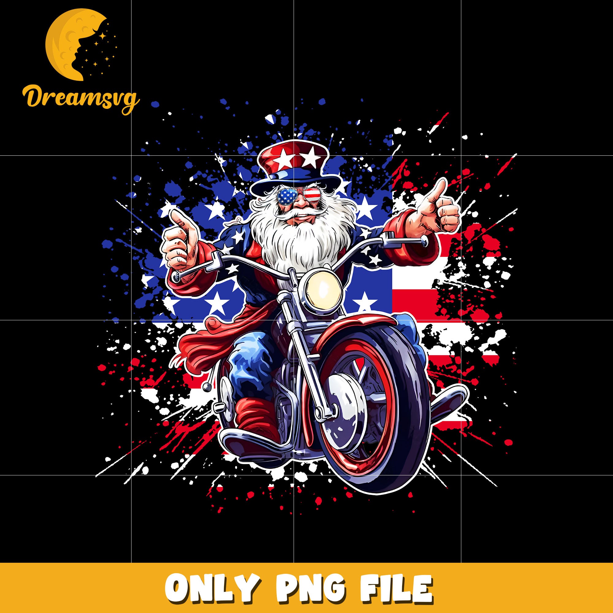 Uncle Sam Motorcycle Png, 4th of July Png – DreamSVG Store