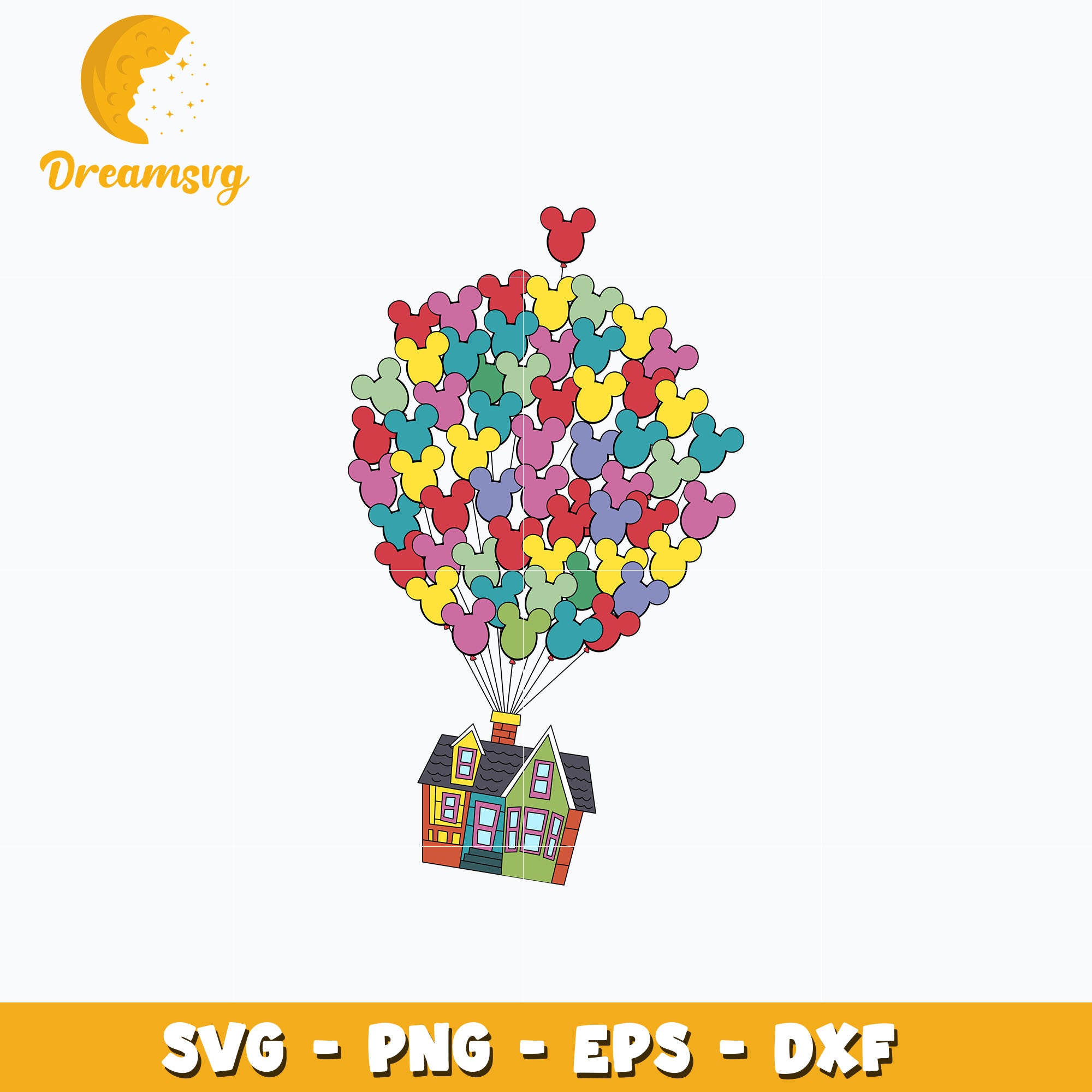 Up house balloon svg, digital download – DreamSVG Store