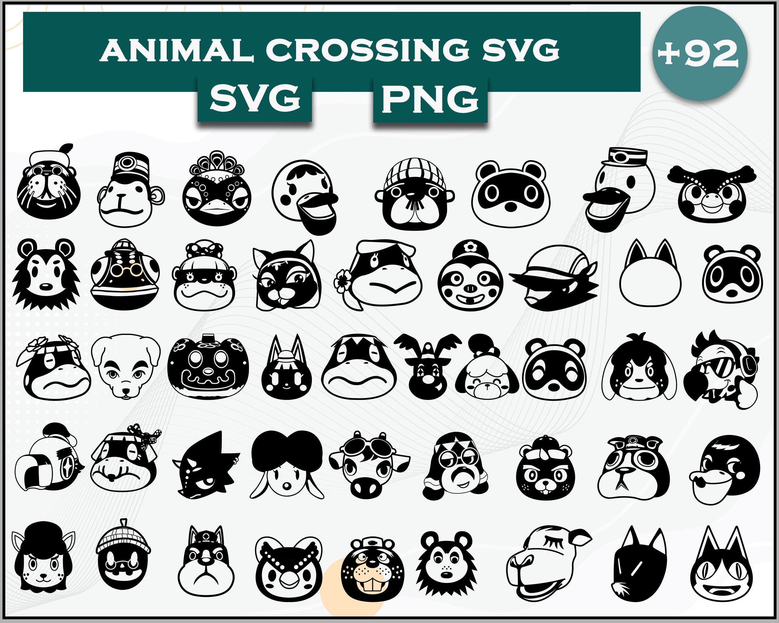 92+ Animals SVG Bundle, Animal Crossing Svg Bundle, Animal Crossing Sv ...