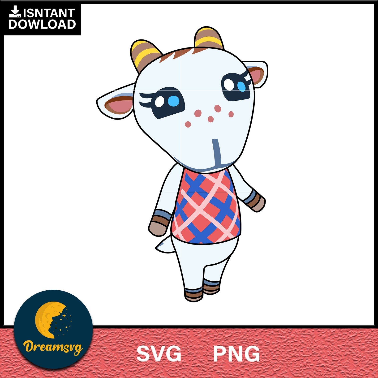 Chevre Animal Crossing Svg, Animal Crossing Svg, Animal Crossing Png,