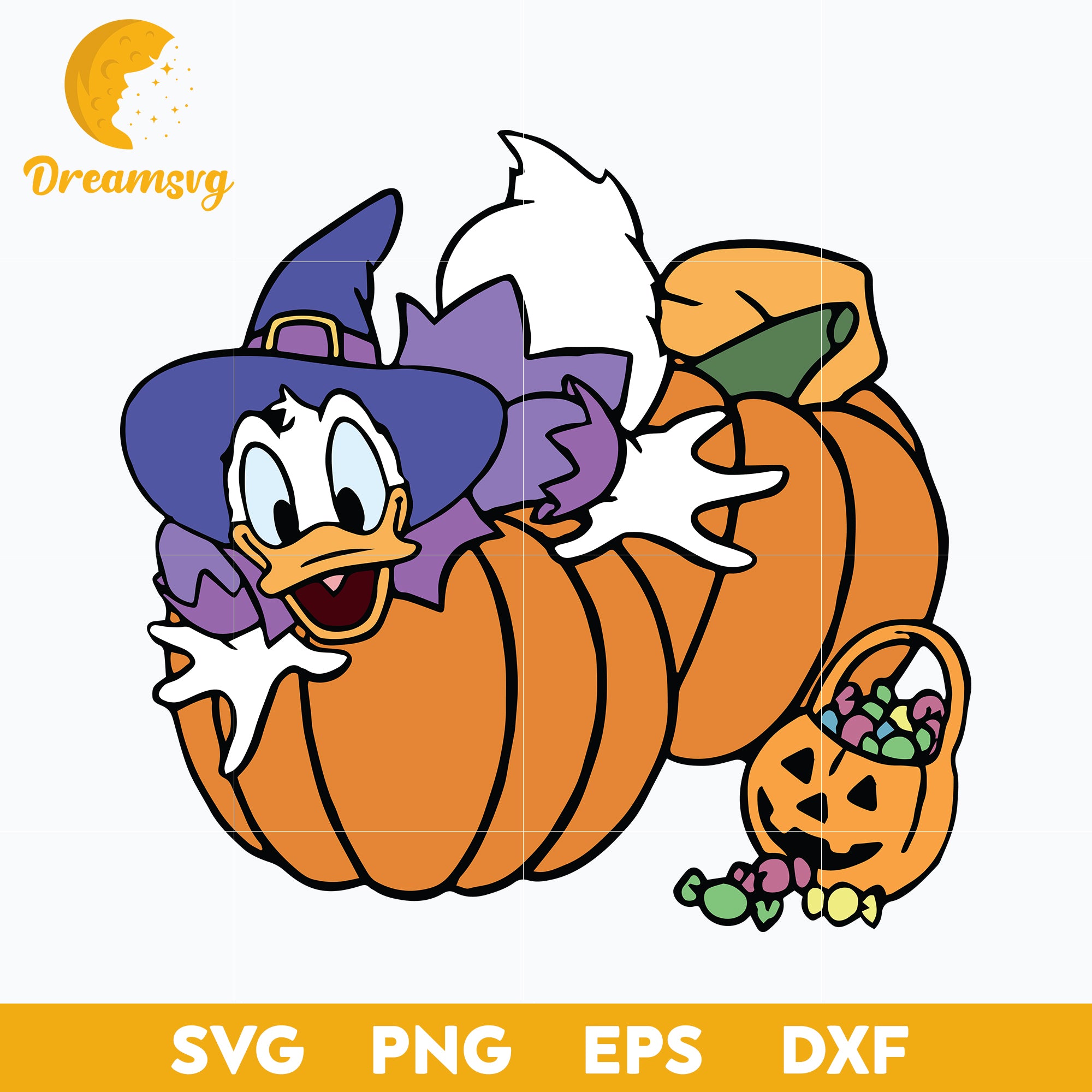 Donald Duck halloween Svg, Donald Duck Svg, Halloween Svg, png, dxf, e ...