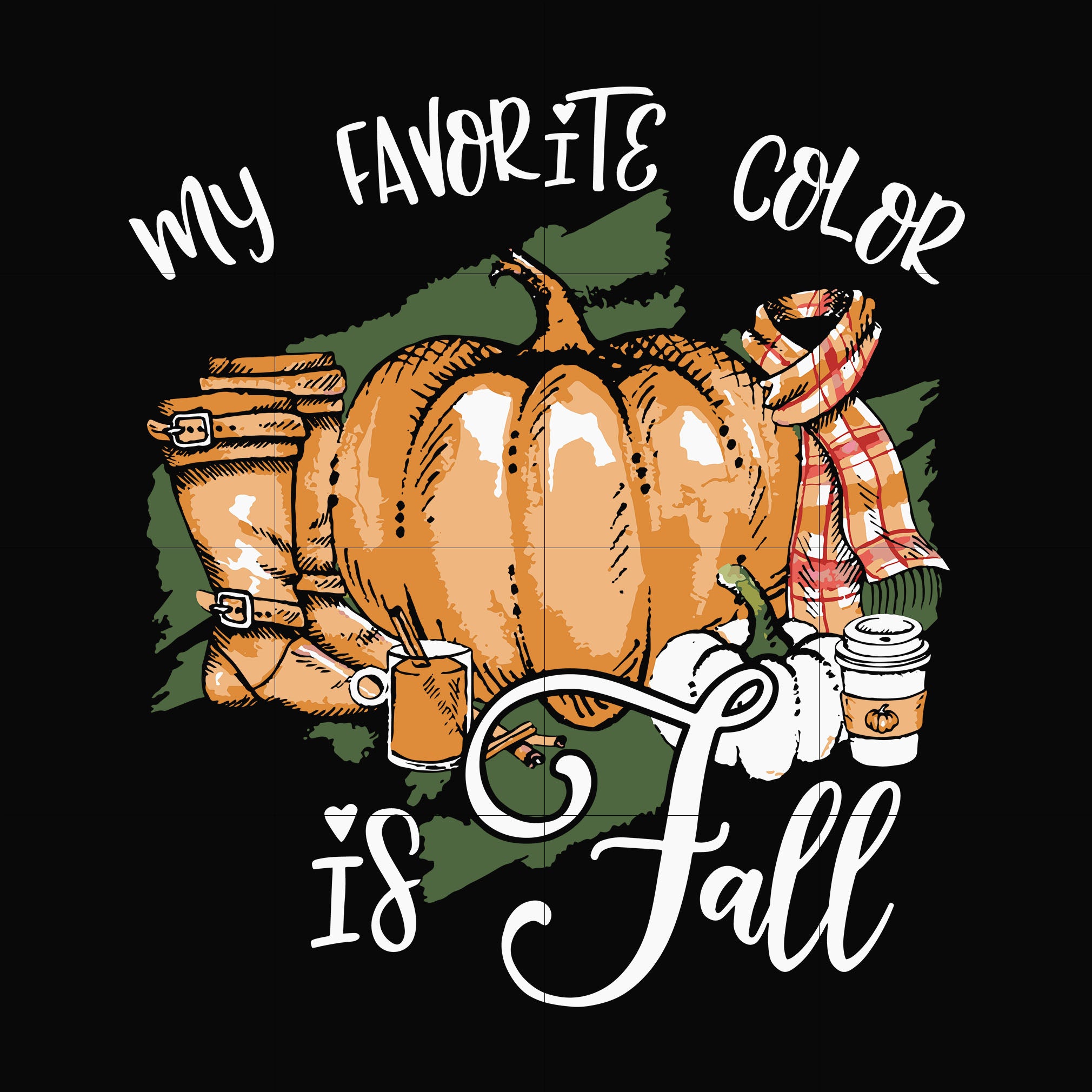 My favorite color is fall svg, halloween svg, png, dxf, eps digital fi ...