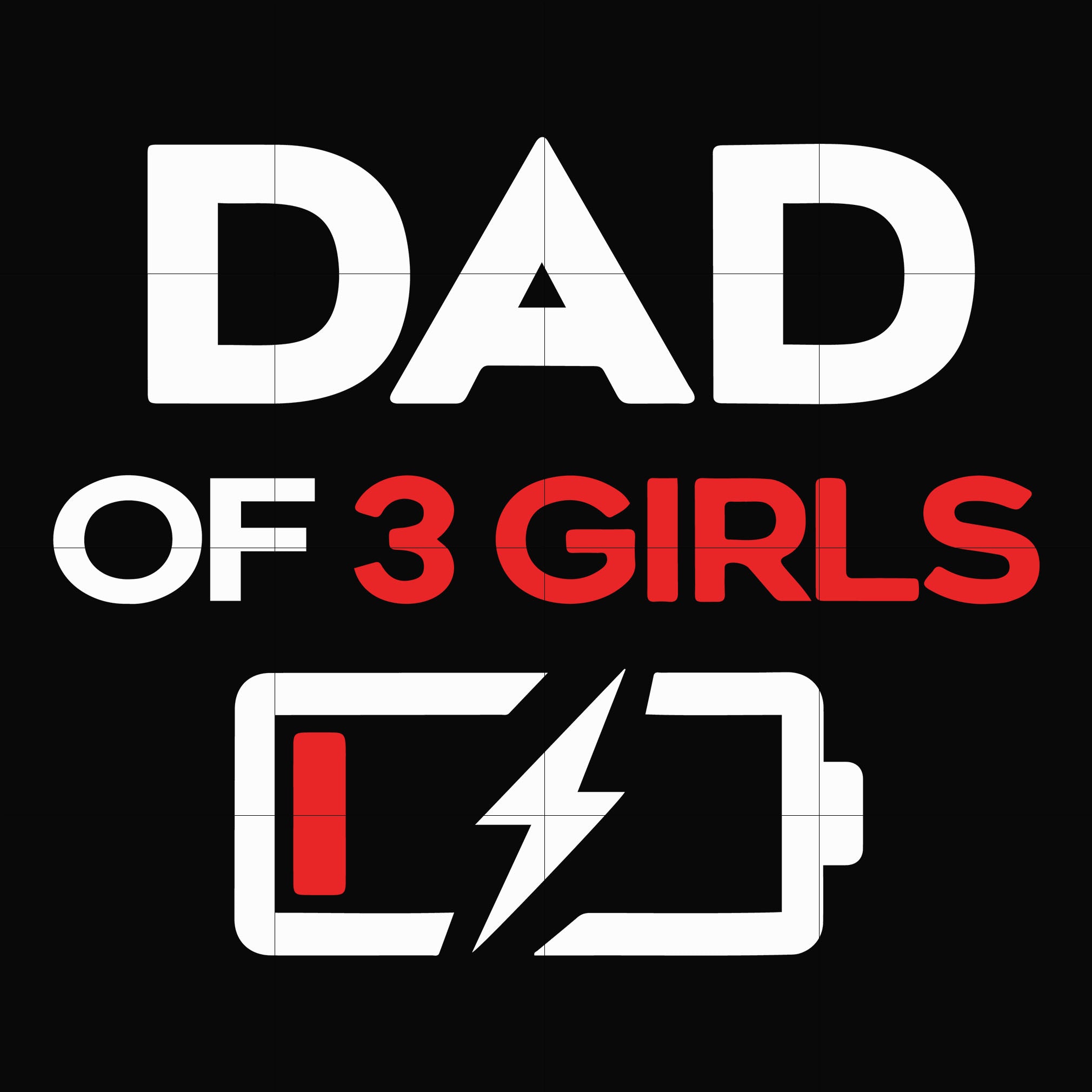 Dad of 3 girls svg, png, dxf, eps, digital file FTD124 – DreamSVG Store