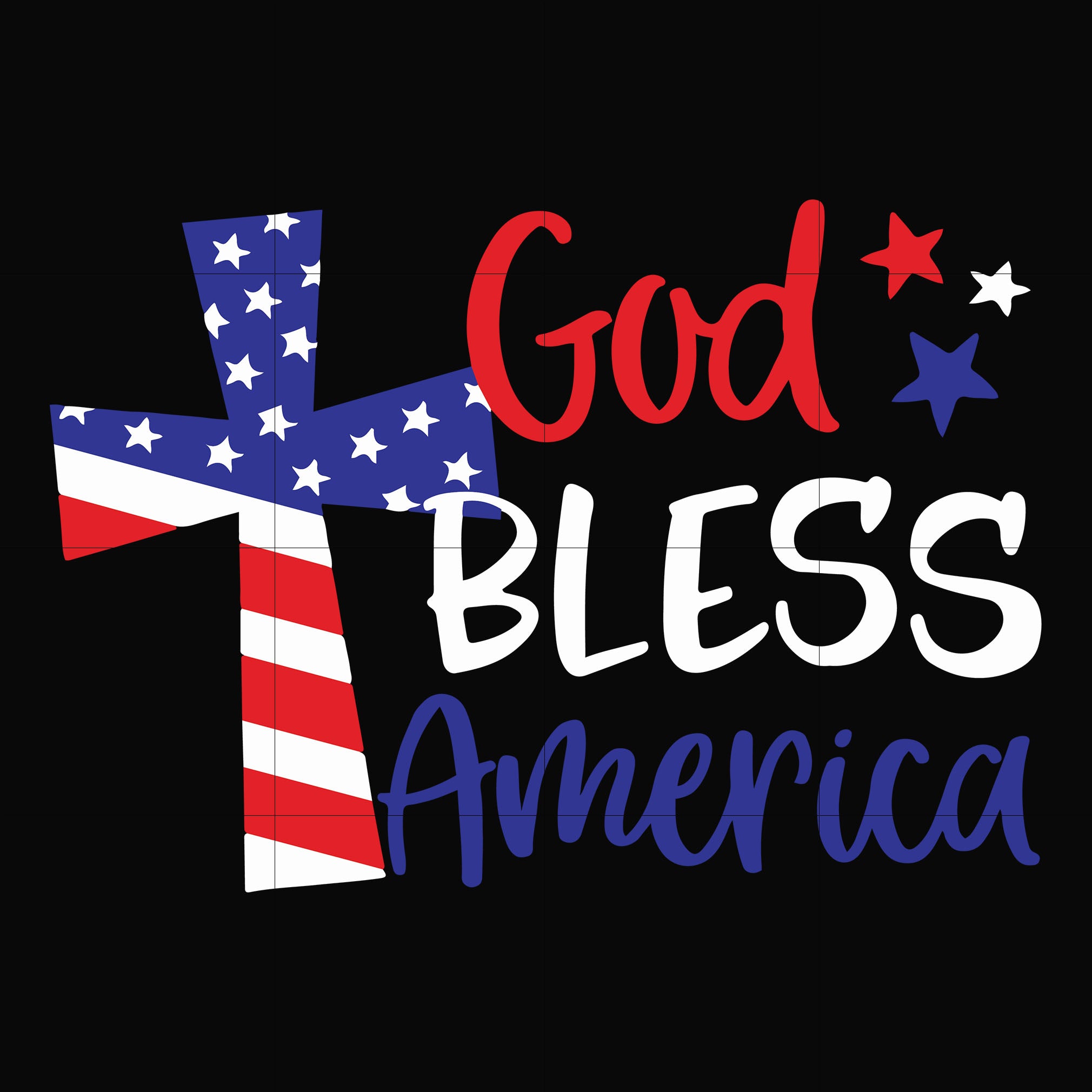 God bless american svg, png, dxf, eps, digital file JULY0035 – DreamSVG ...