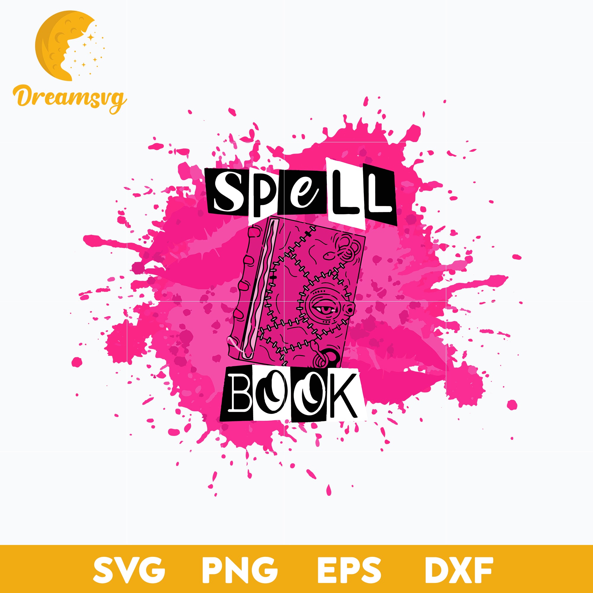 Spell Book Svg, Means Girl Svg, Halloween Svg, png, dxf, eps digital f ...