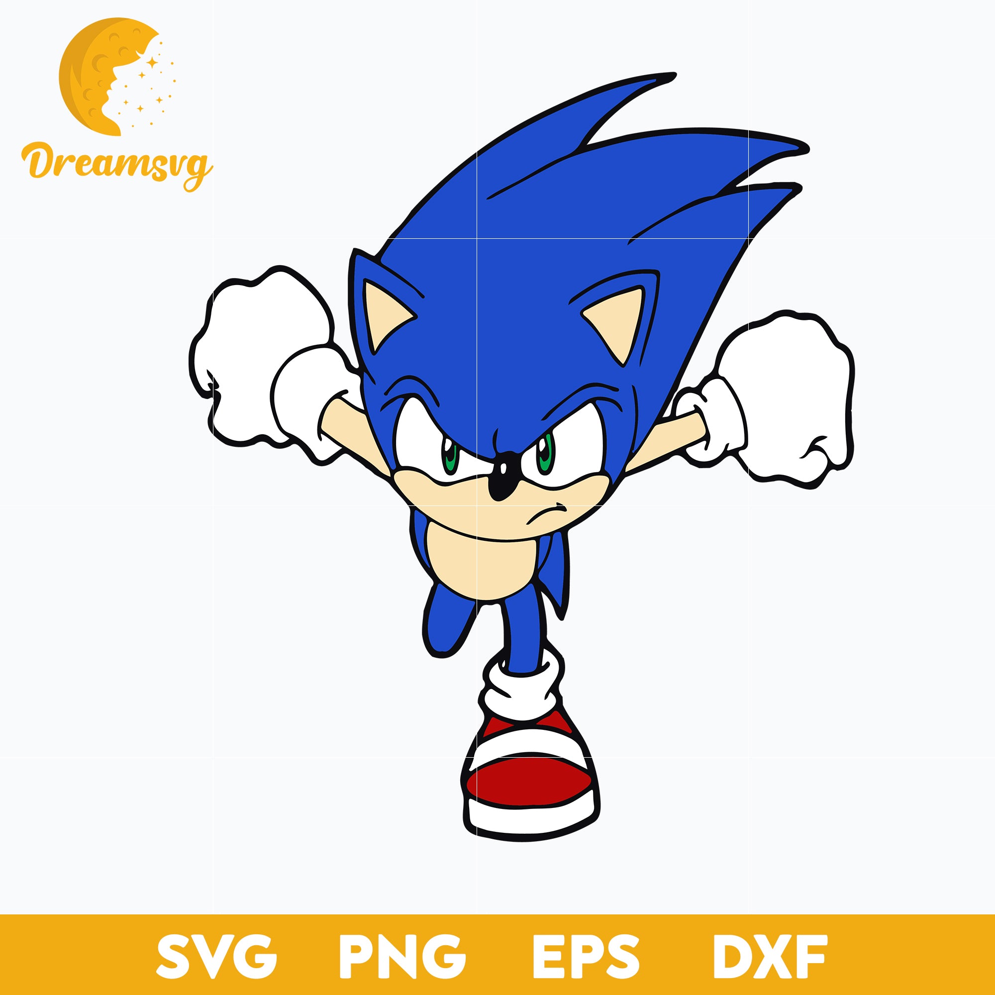 The Hedgehog Svg, Sonic Svg, Sonic Head Svg, Face Svg, Characters SVG ...