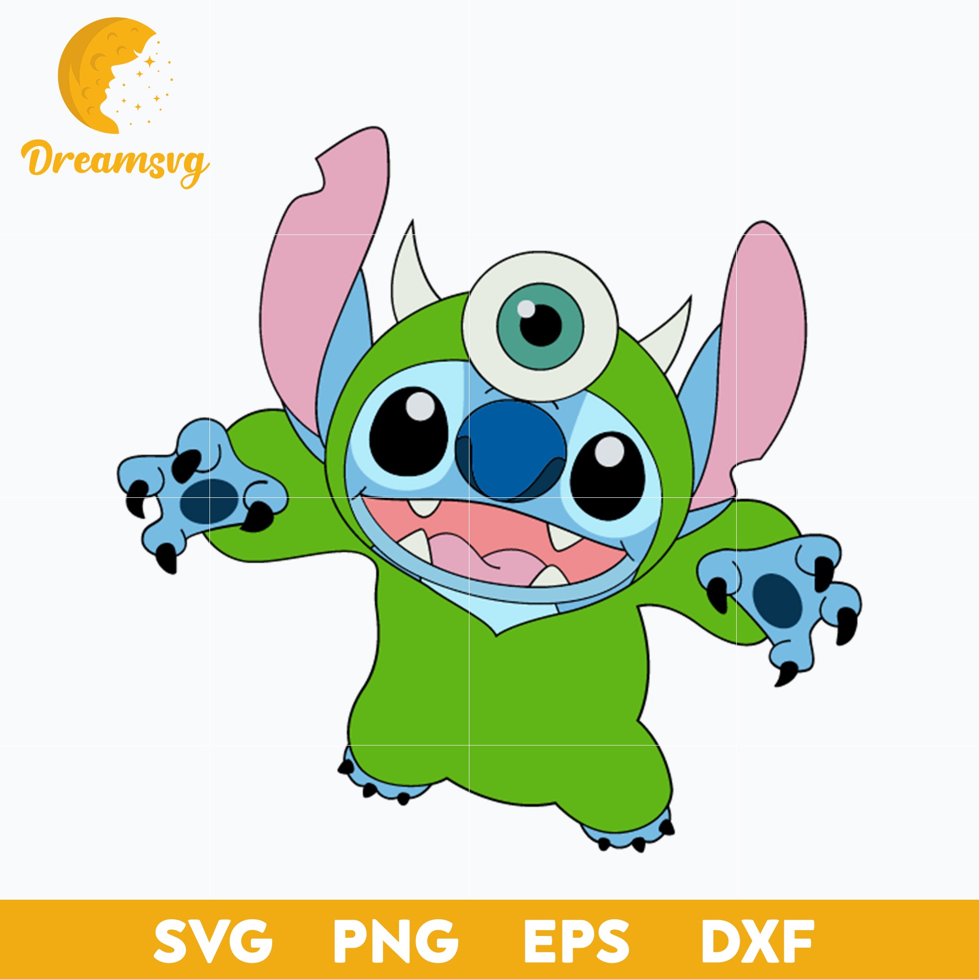 Stitch Monster Green Eye SVG, Monster Stitch SVG, Stitch Halloween SVG ...