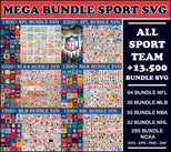 13.500+ Mega bundle sport svg, NFL svg, NHL svg, MBL svg, bundle nca s ...
