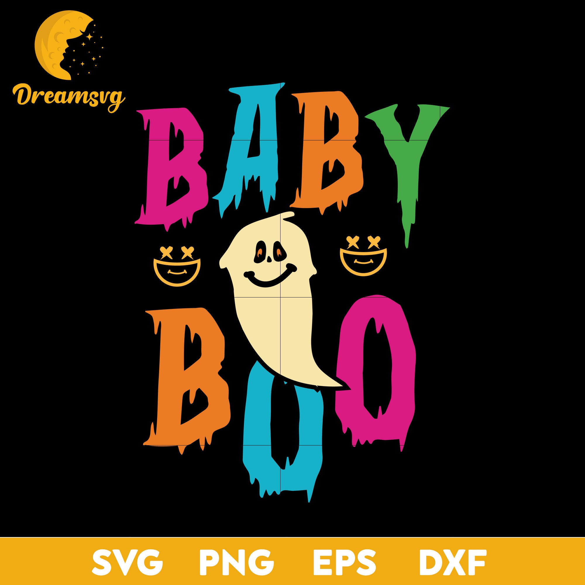 Baby boo halloween svg, Halloween svg, png, dxf, eps digital file ...