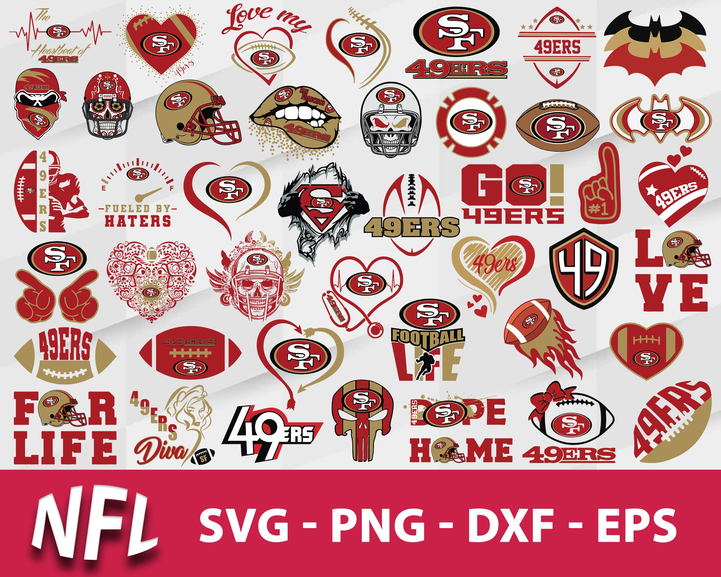San Francisco 49ers Svg Bundle, San Francisco 49ers Svg, Sport Svg, Nf ...