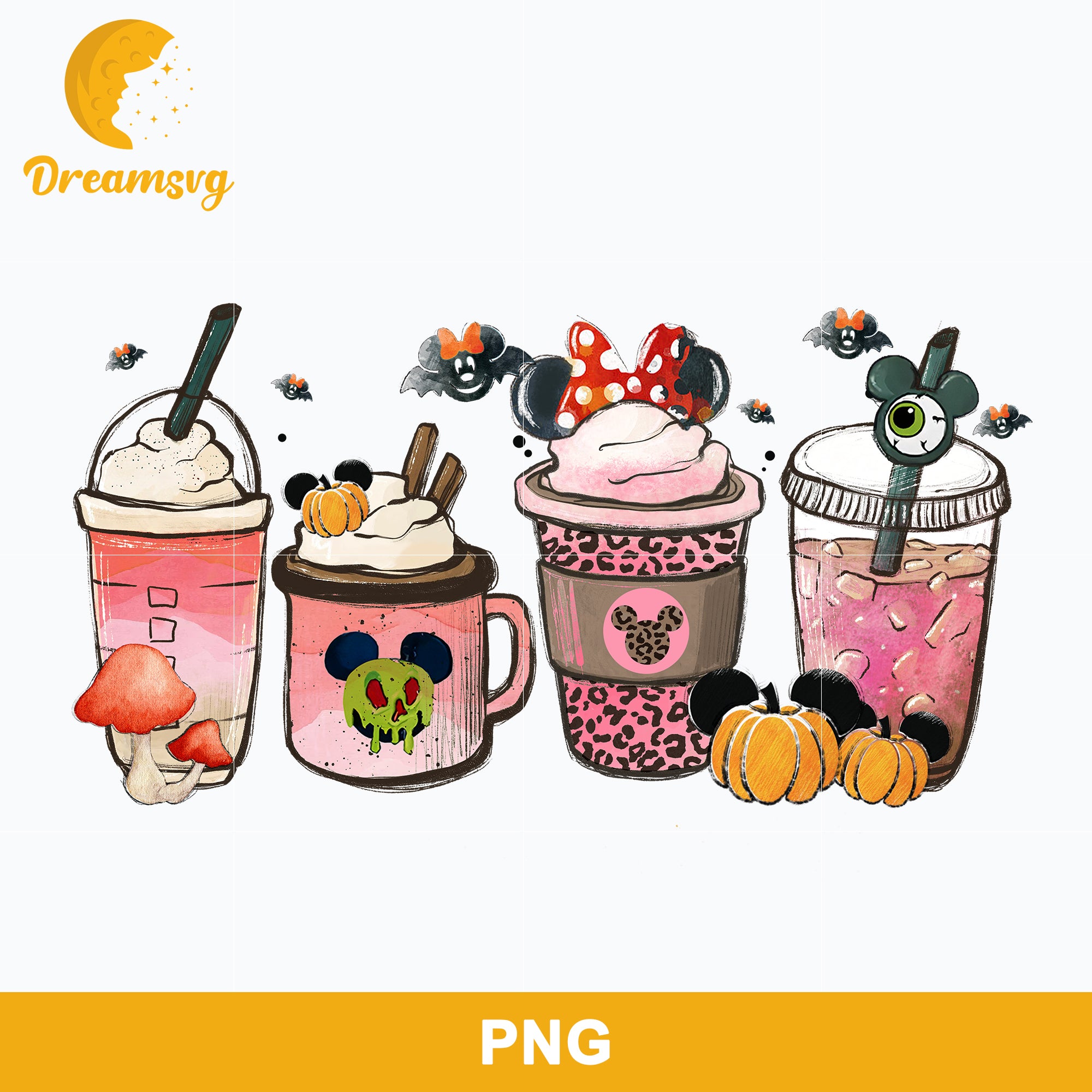 Minne Mouse Coffee Halloween Png, Minne Halloween Png Digital File ...