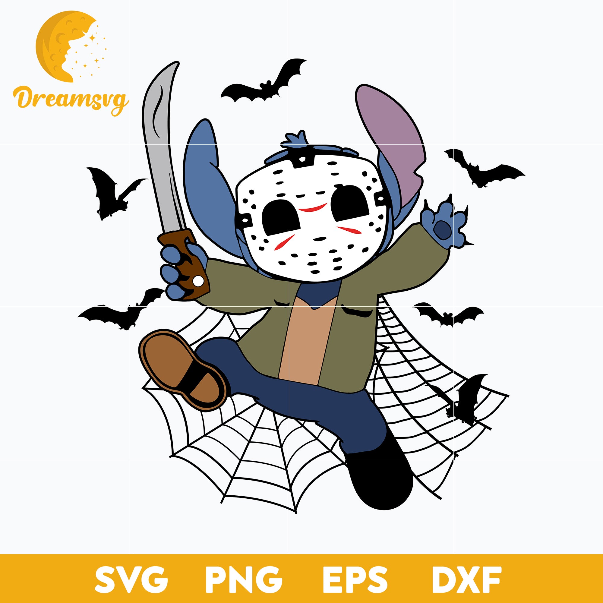 Stitch Jason Voorhees SVG, Halloween Jason Voorhees Stitch SVG, Stitch ...