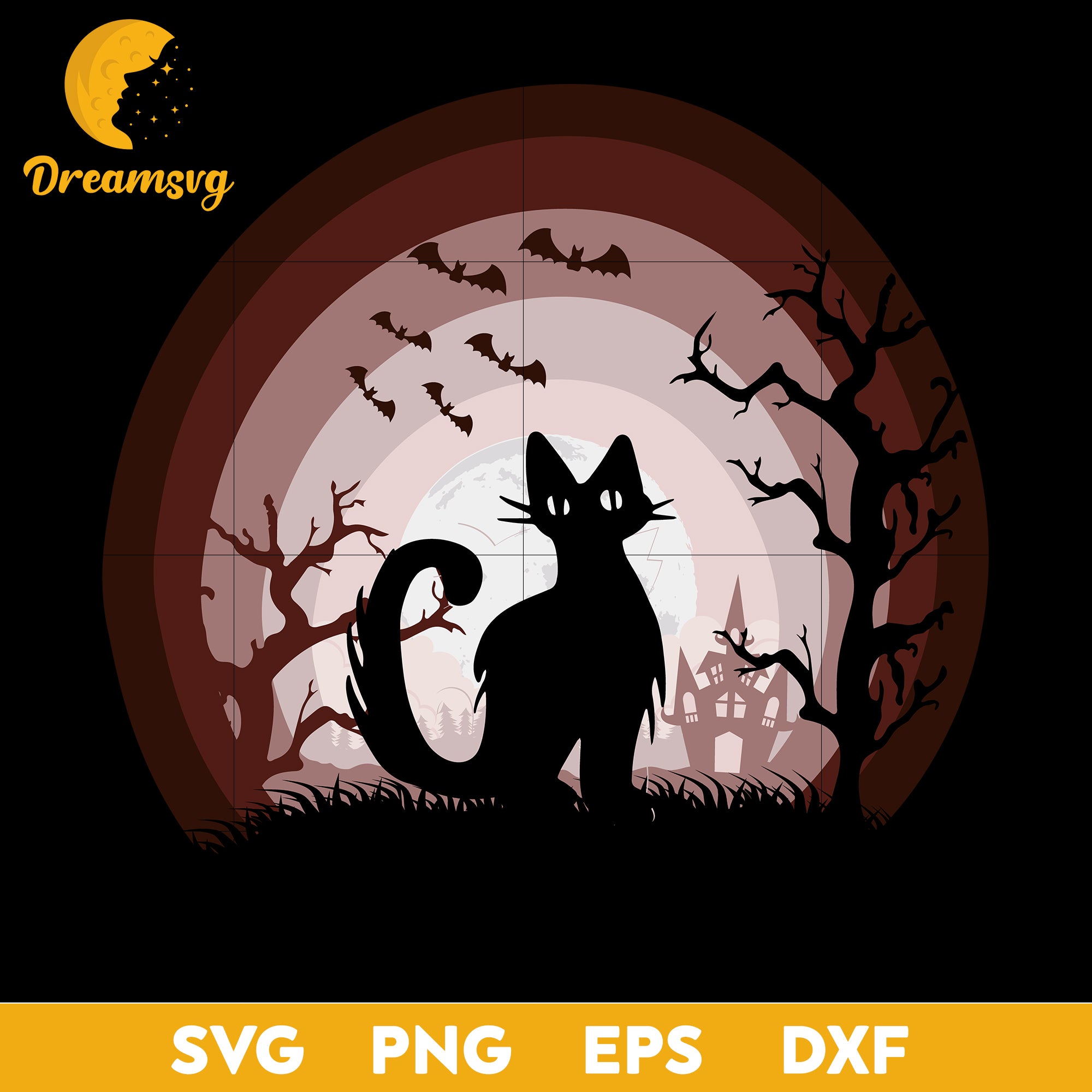 Cat Halloween svg, Halloween svg, png, dxf, eps digital file ...