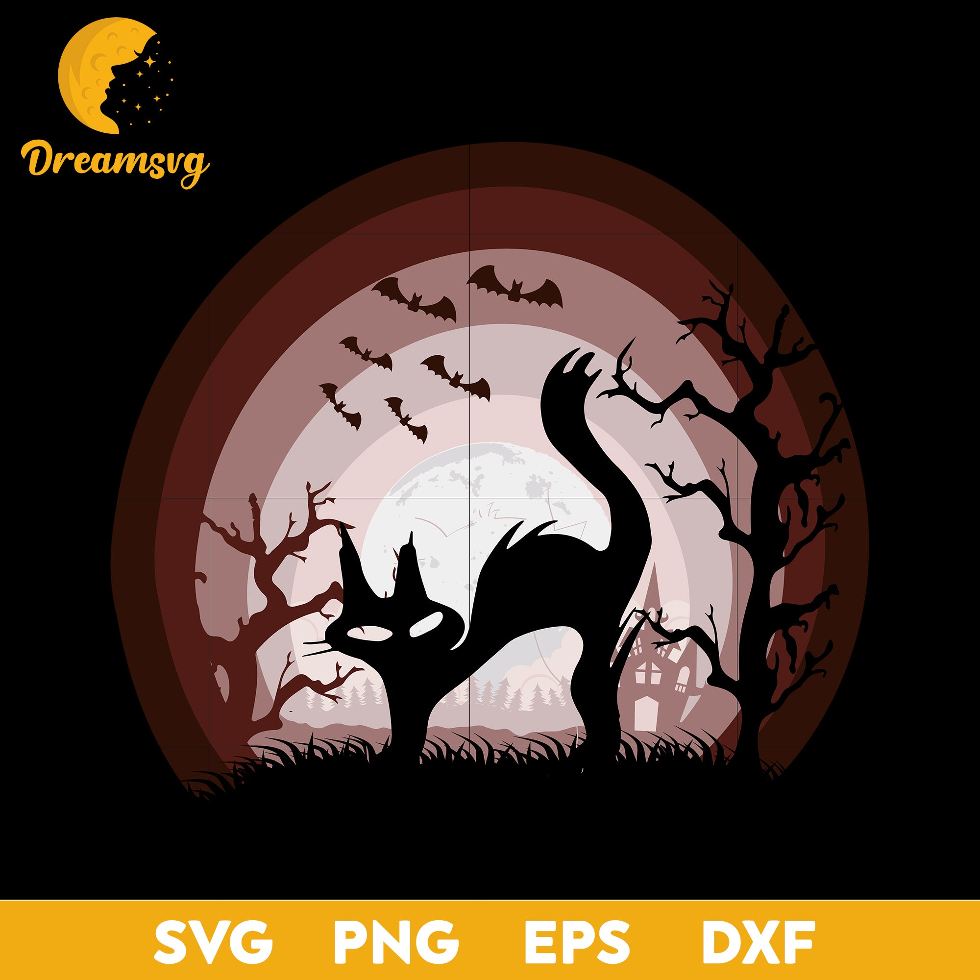 Cat Halloween svg, Halloween svg, png, dxf, eps digital file ...