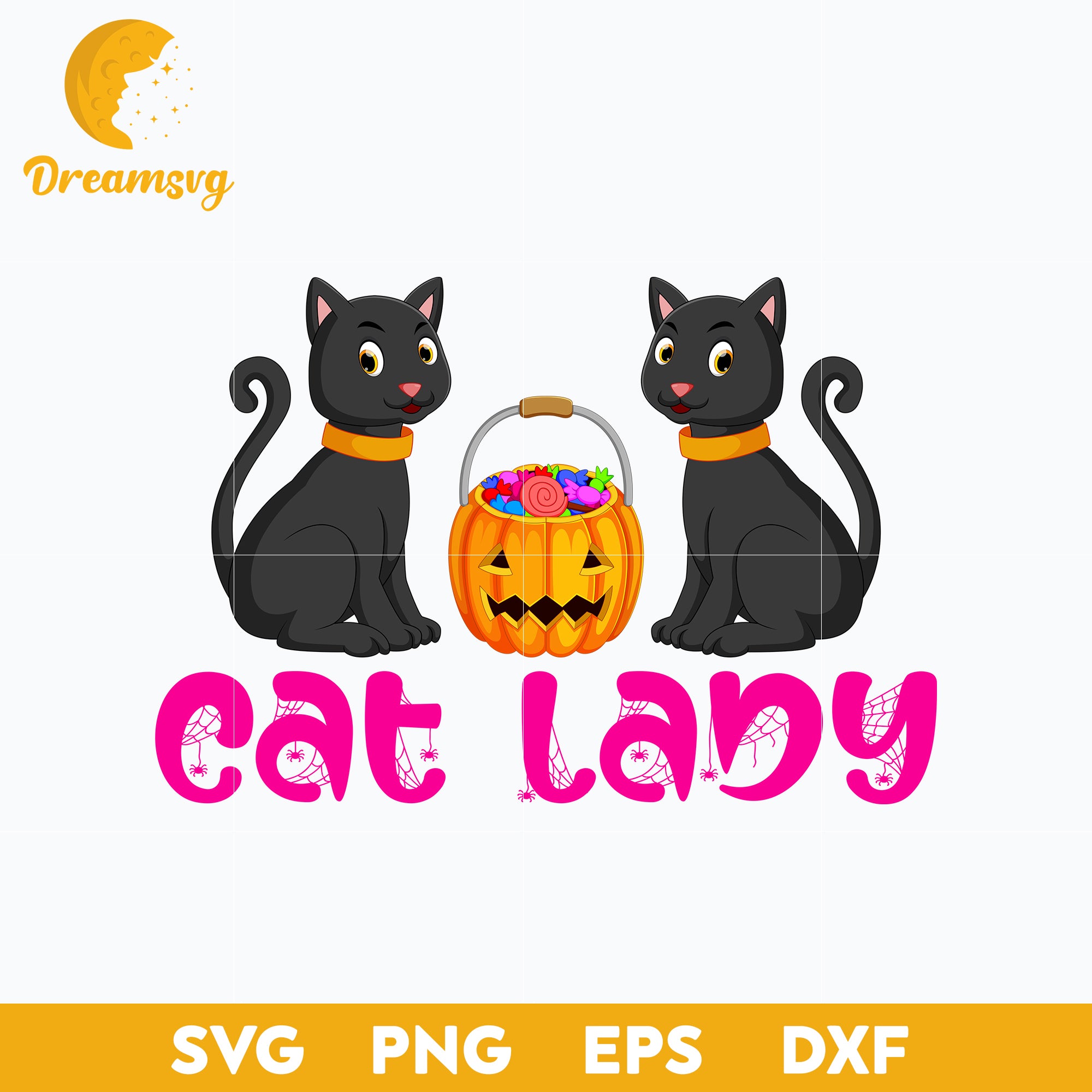 Cat lady halloween svg, Halloween svg, png, dxf, eps digital file ...