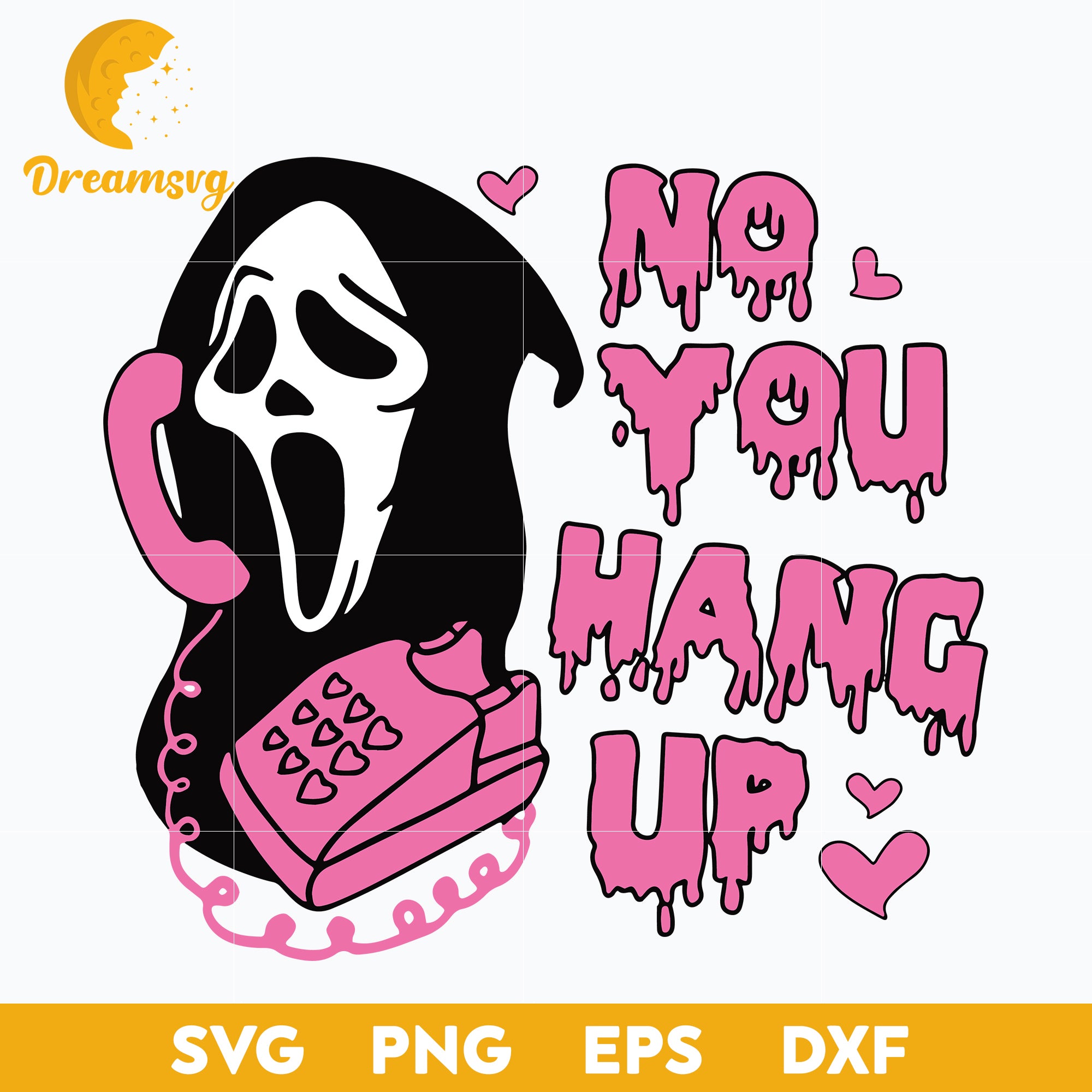 No You Hang Up Svg, Scream Svg, Ghostface Svg, Halloween Svg, png, dxf ...