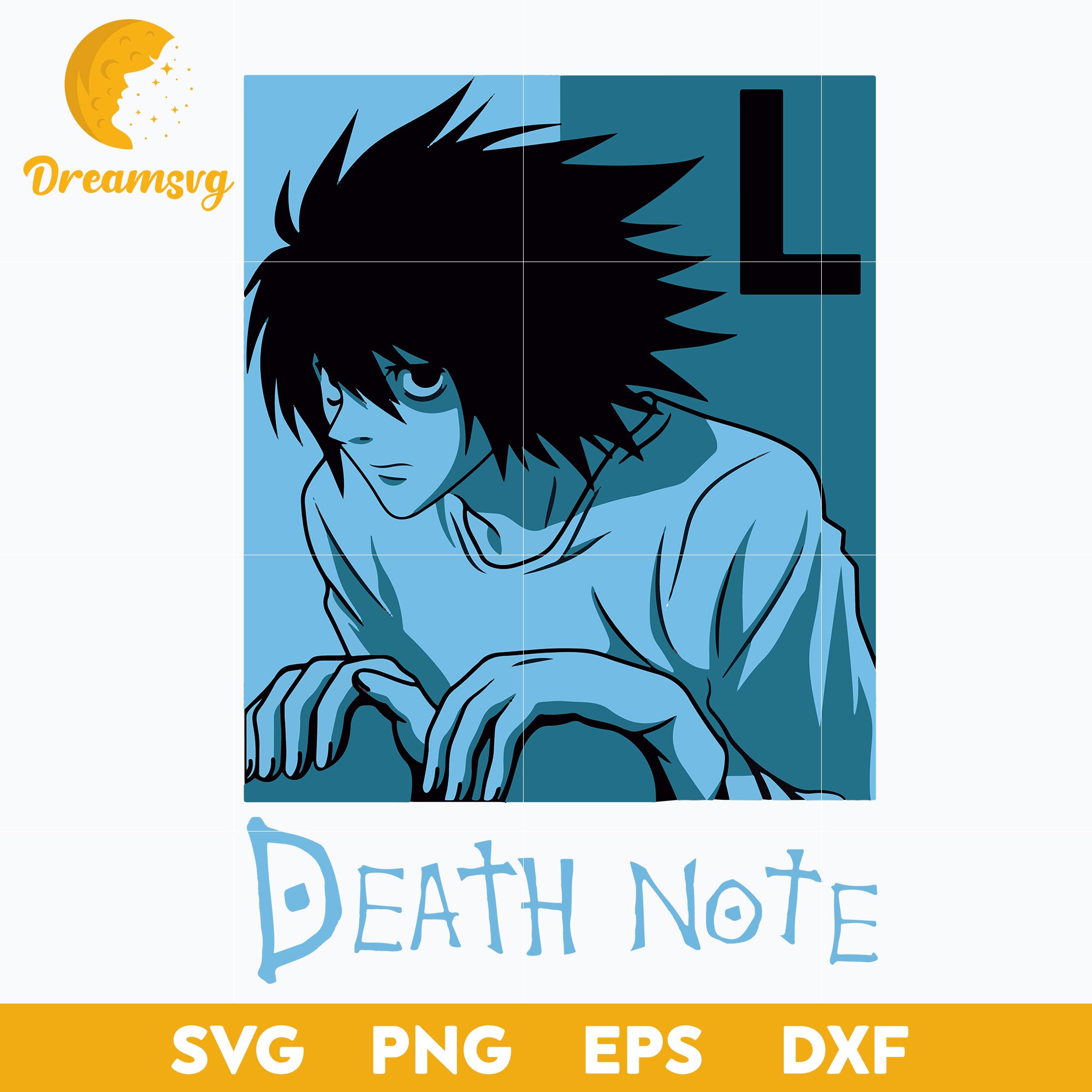 Adesivo Death Note svg, svg file for cricut ,Anime svg, png, eps, dxf ...