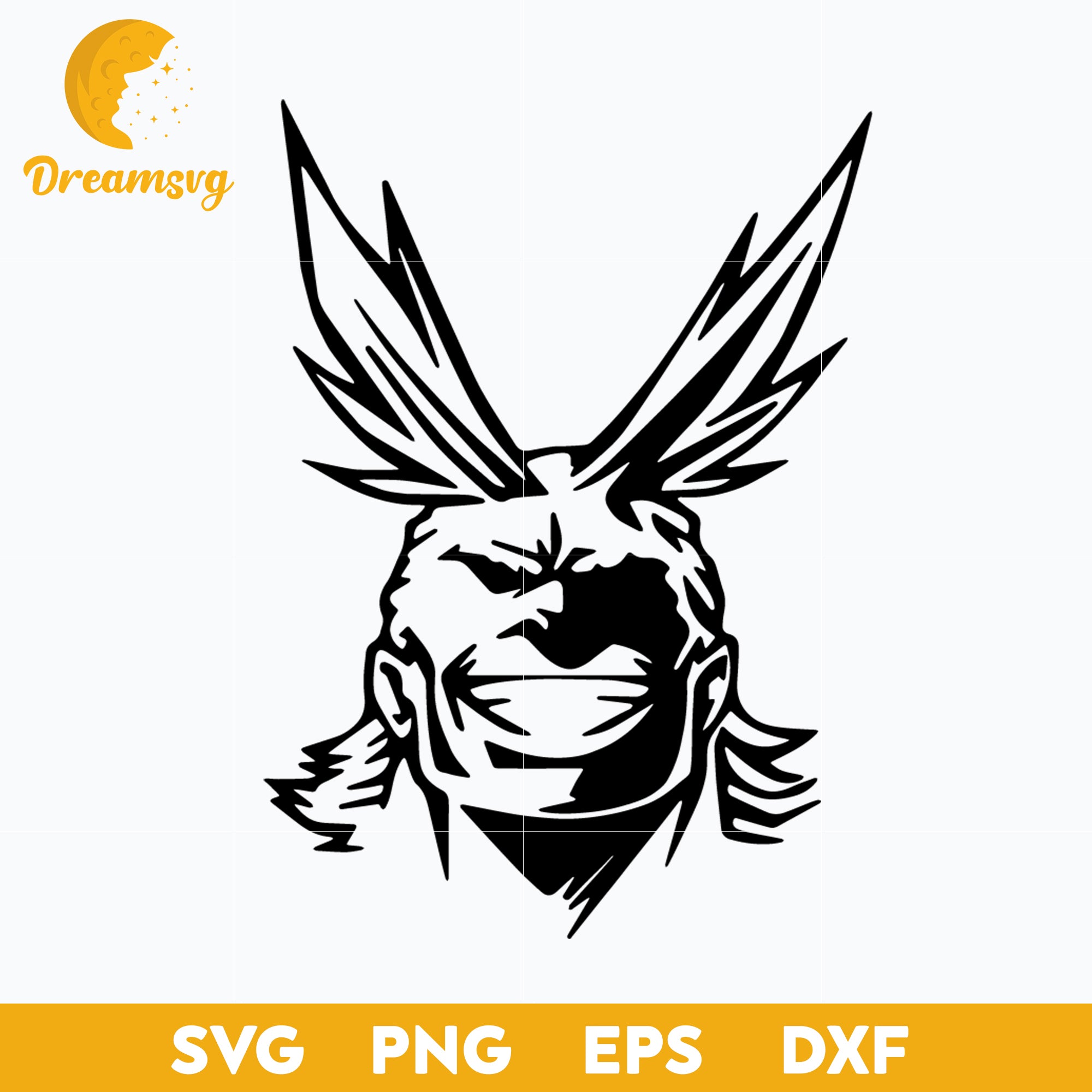 All Might SVG, One For All SVG, All Might Hero SVG, svg file for cricu ...
