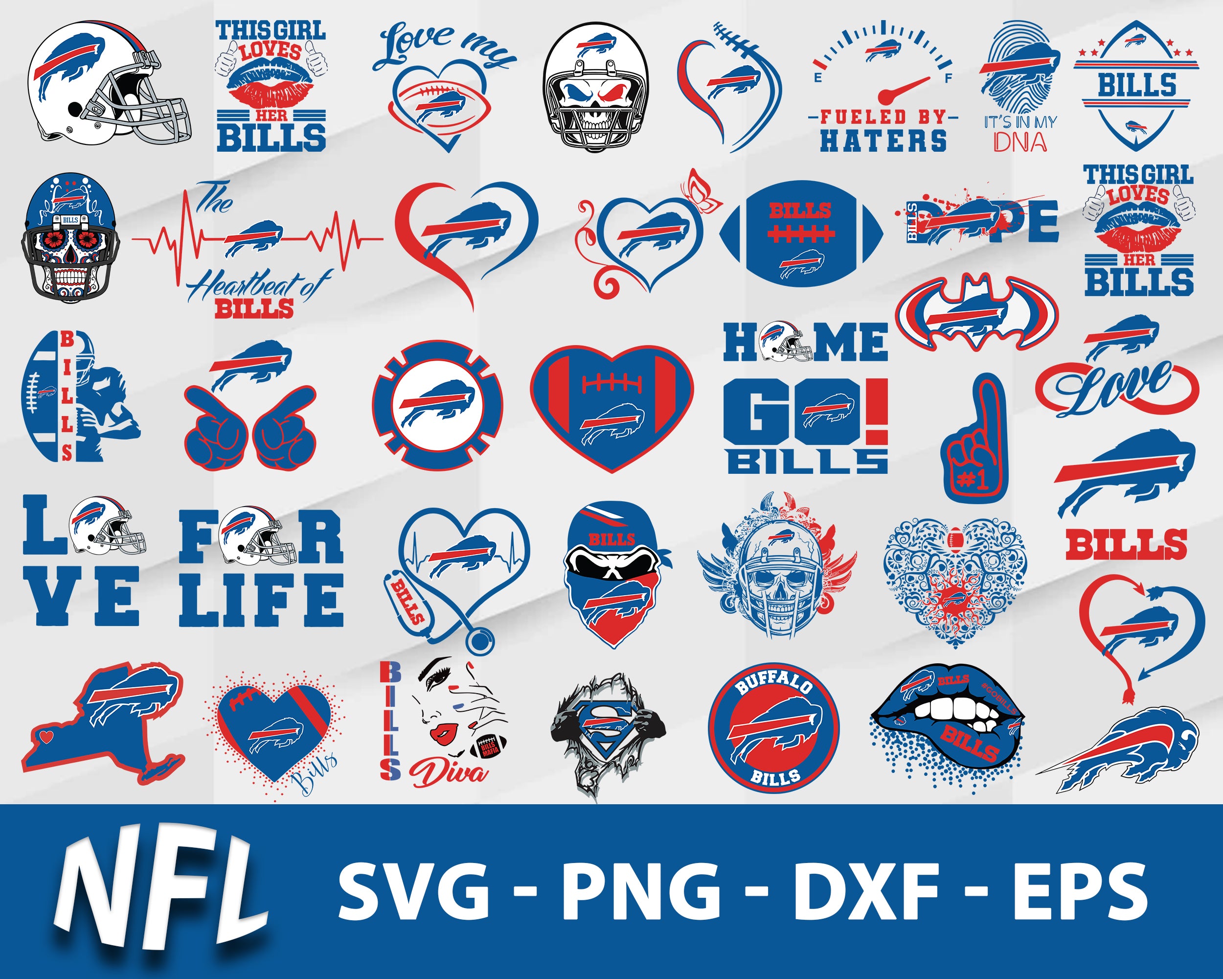 Buffalo Bills Svg Bundle, Buffalo Bills Svg, Sport Svg, Nfl Svg, Png ...