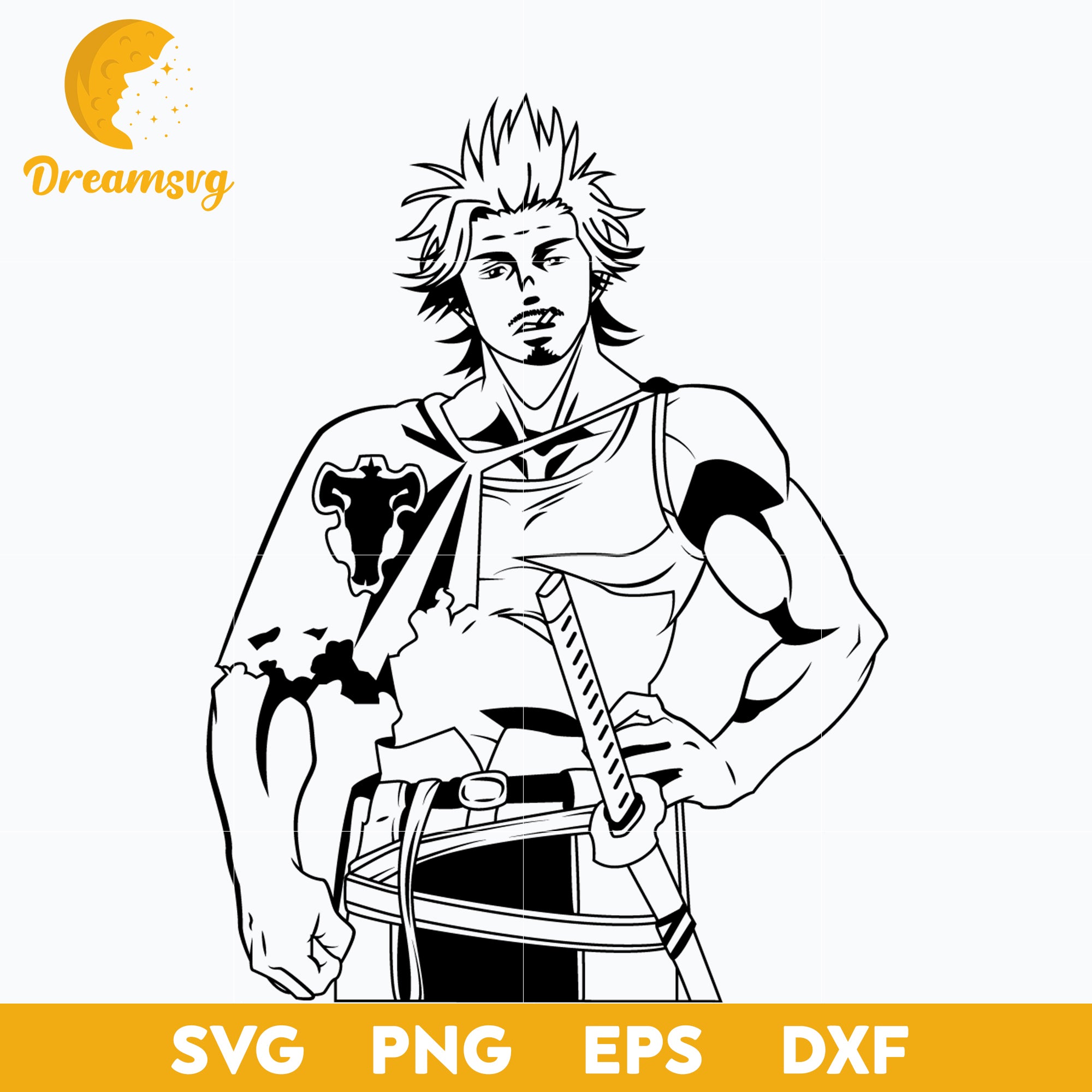 Black Clover Yami Sukehiro Svg, Anime Black Clover Svg, file for cricu ...
