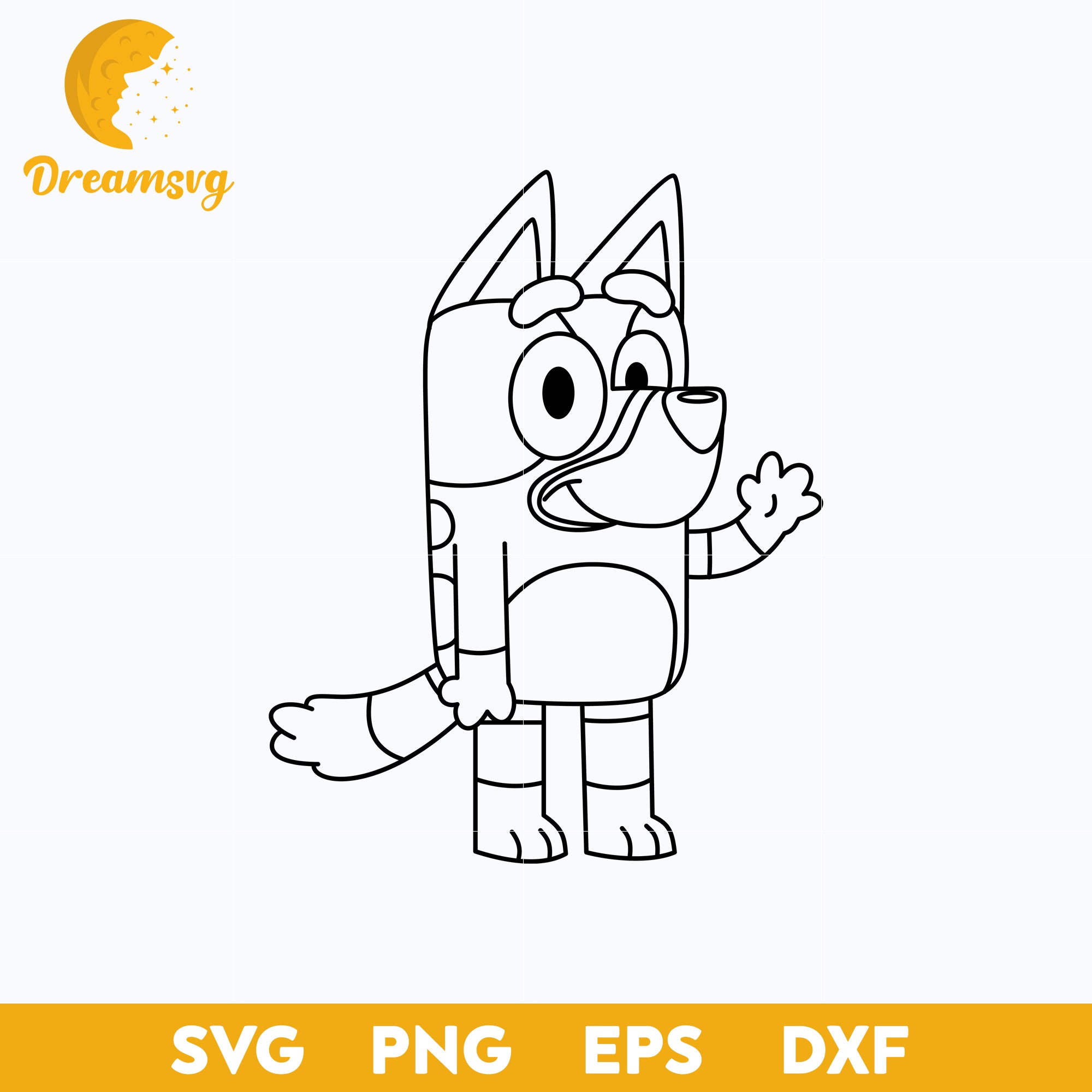 Bluey outline Svg, Bluey Vector, Bluey Alphabeth, Bluey Cutfile, Bluey ...