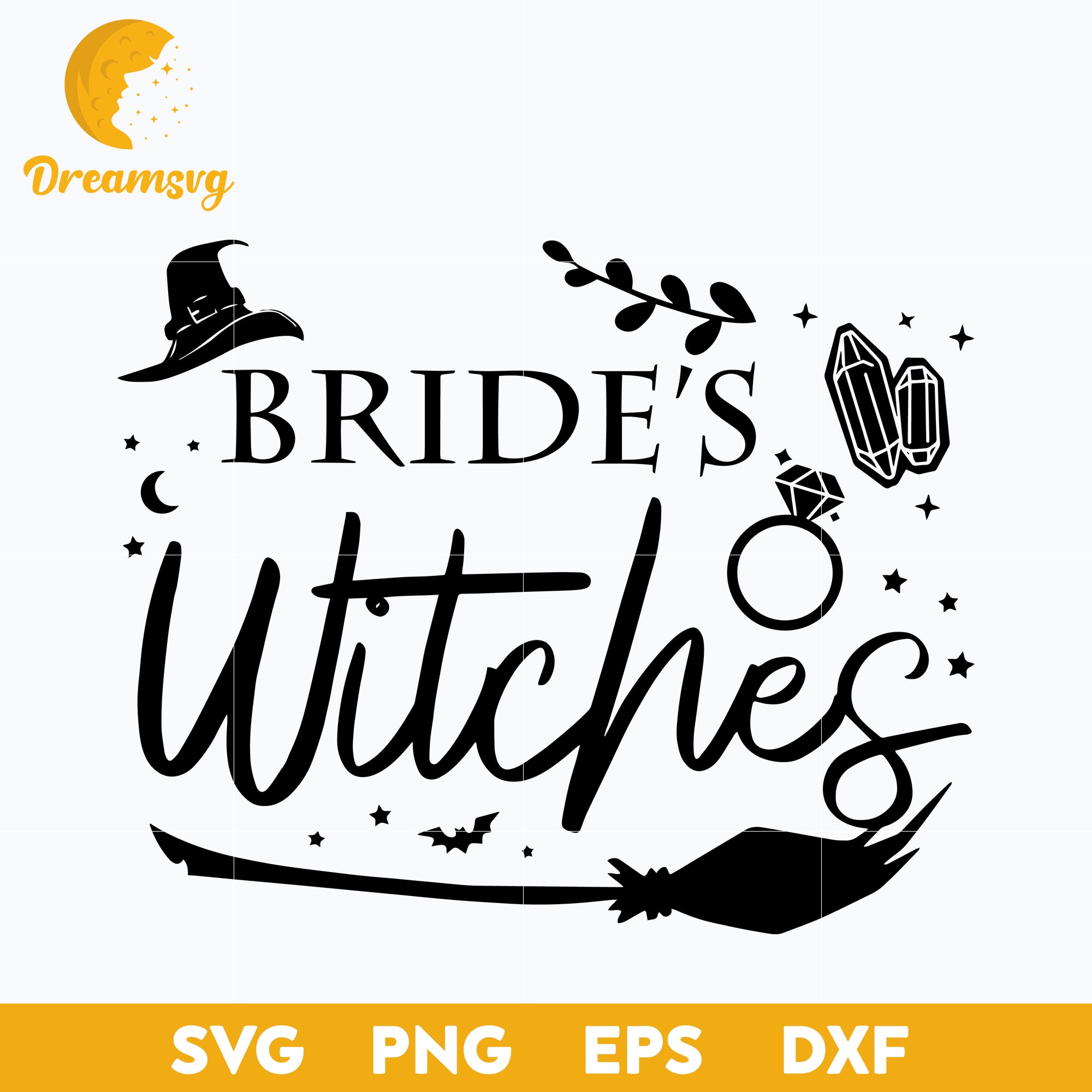 Bride's Witches svg, Halloween svg, png, dxf, eps digital file ...