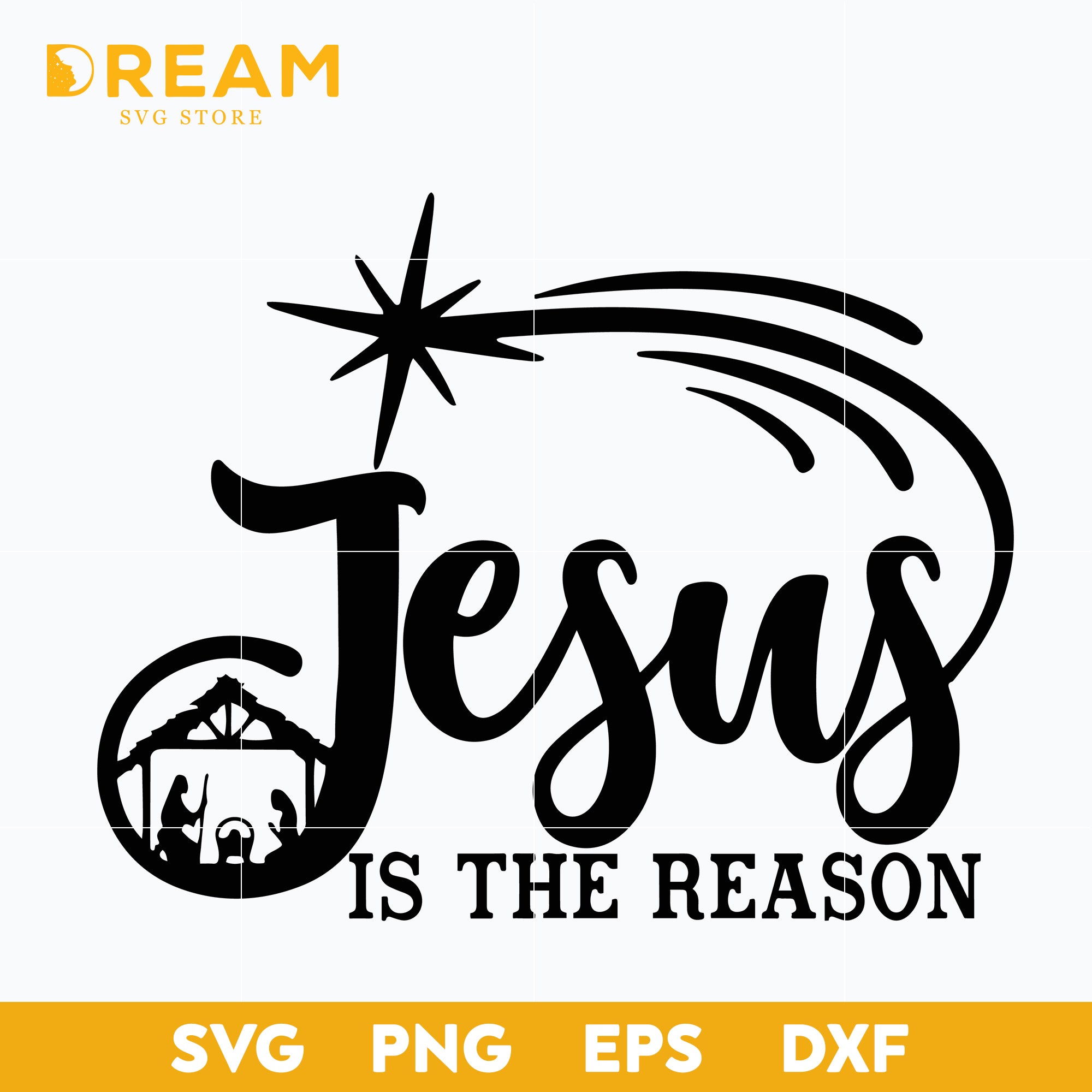 Jesus in the reason svg, Christmas svg, png, dxf, eps digital file CRM ...