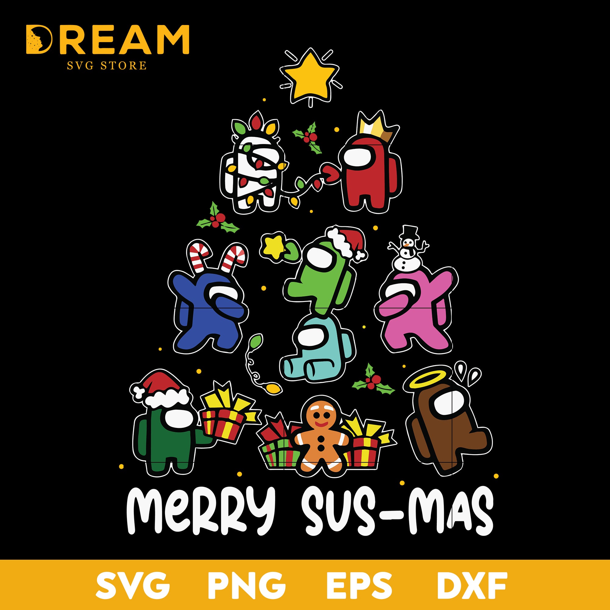 Merry sus mas svg, among us christmas svg, Christmas svg, png, dxf, ep ...