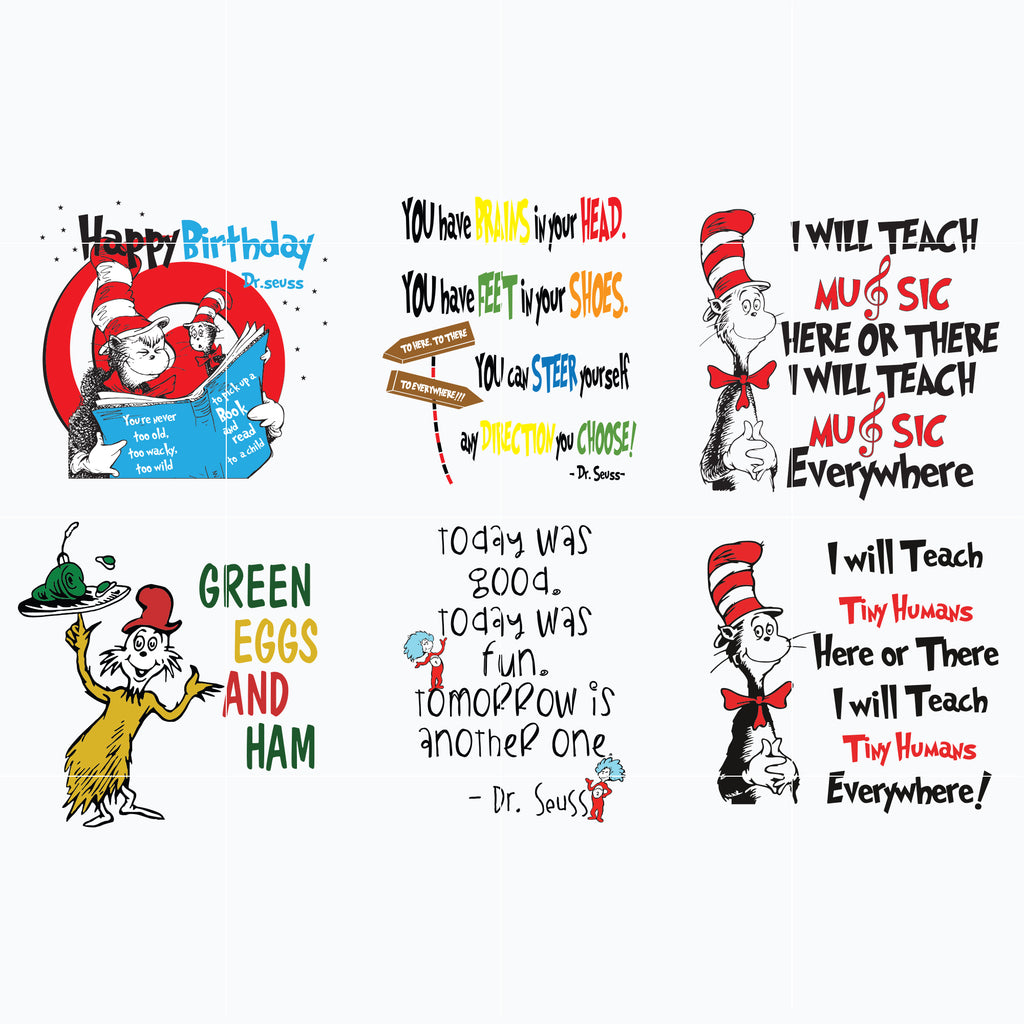 Dr seuss bundle svg, dr seuss svg, dr seuss quotes svg, png, dxf, eps