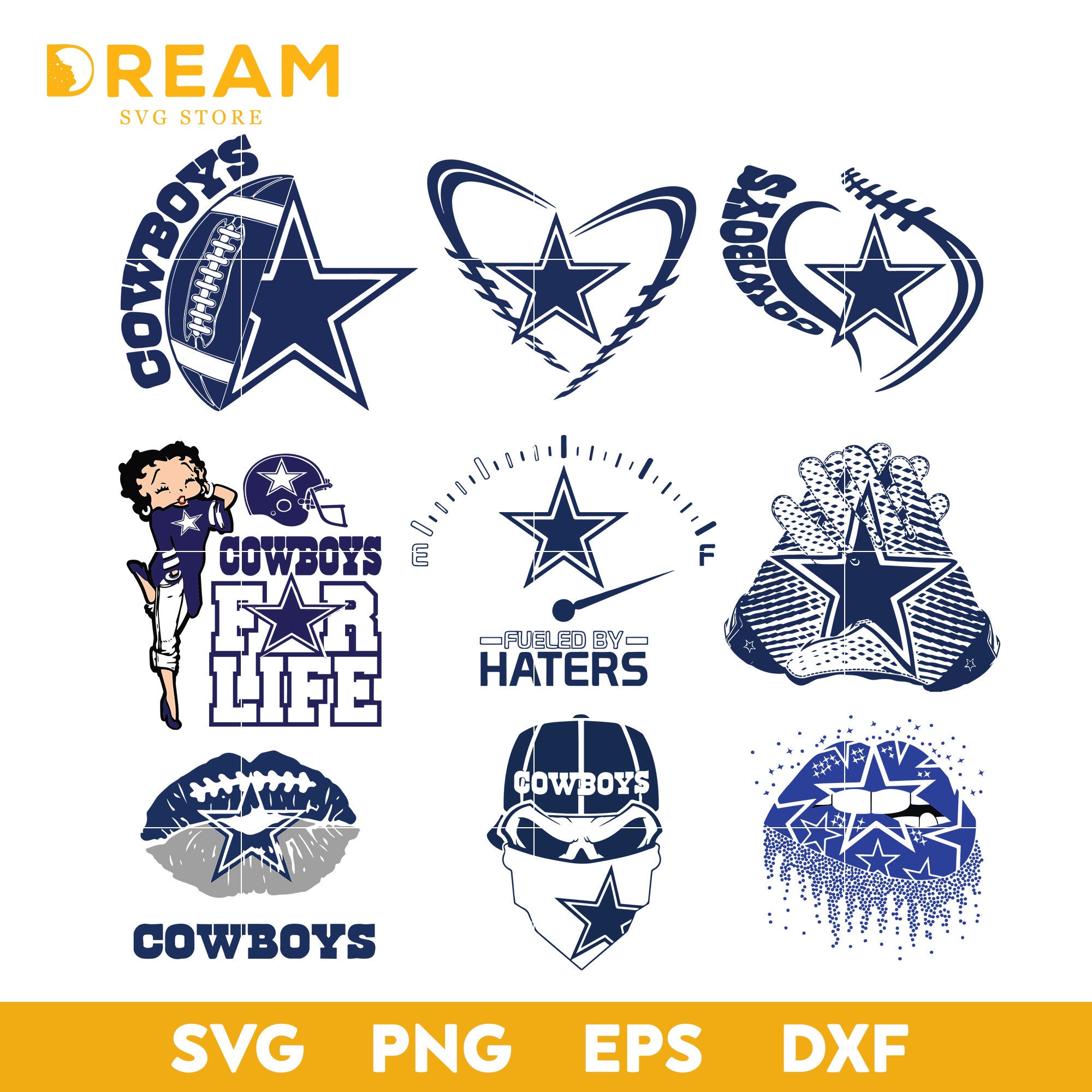 Dallas cowboys bundle svg, Dallas cowboys svg, NFL svg, png, dxf, eps ...