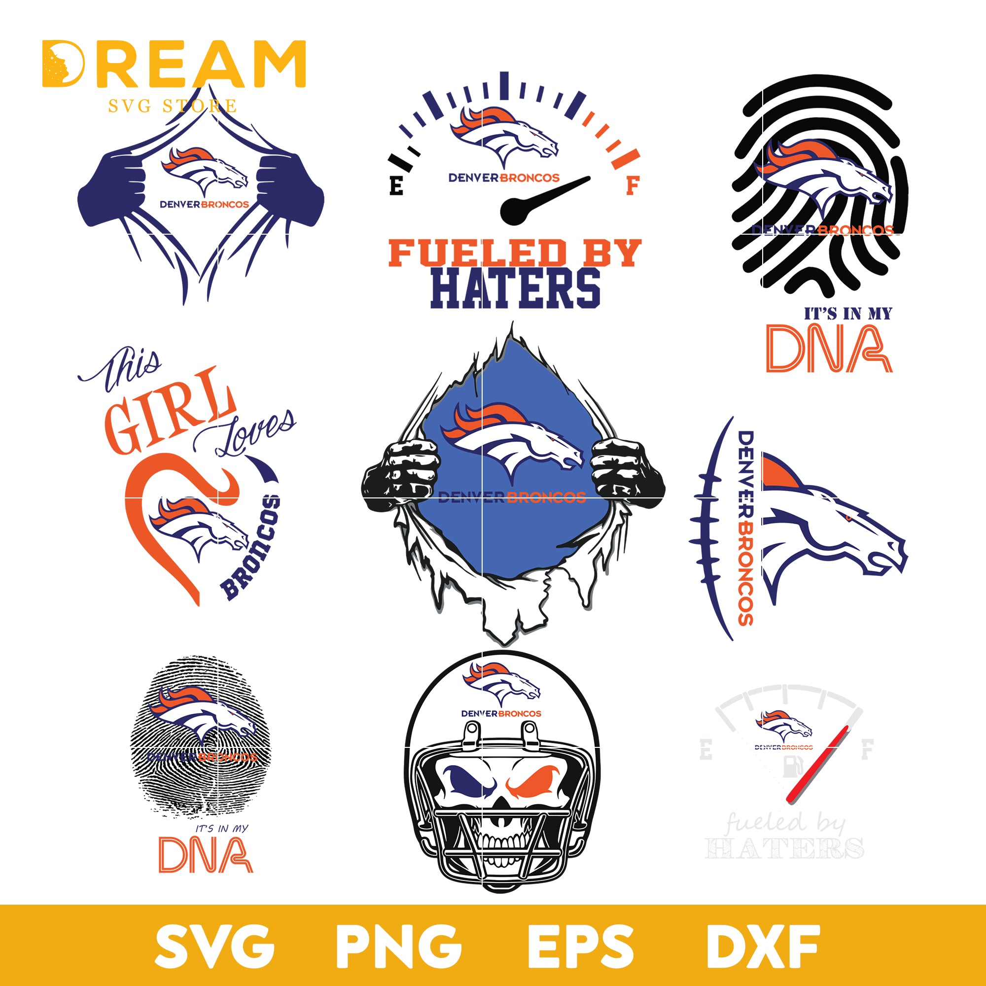 Denver Broncos Logo Svg Denver Broncos Heart Logo, Premium Svg Files