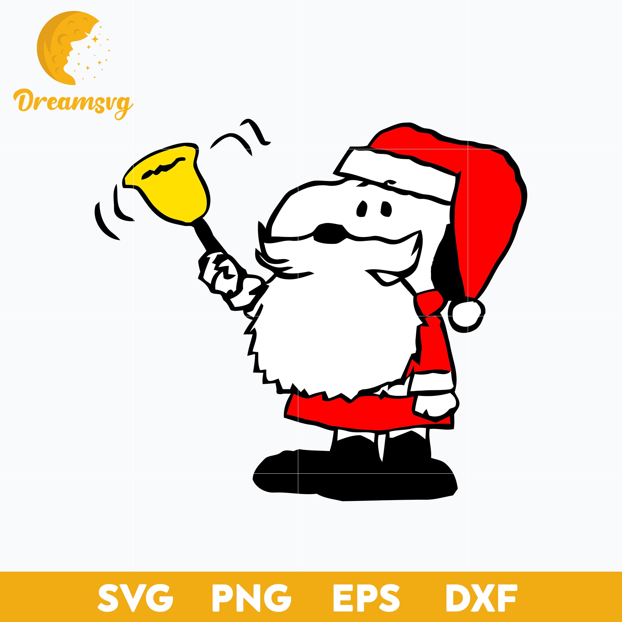 Santa Claus Snoopy Ring The Bell SVG, Snoopy Ring Bell Christmas SVG ...